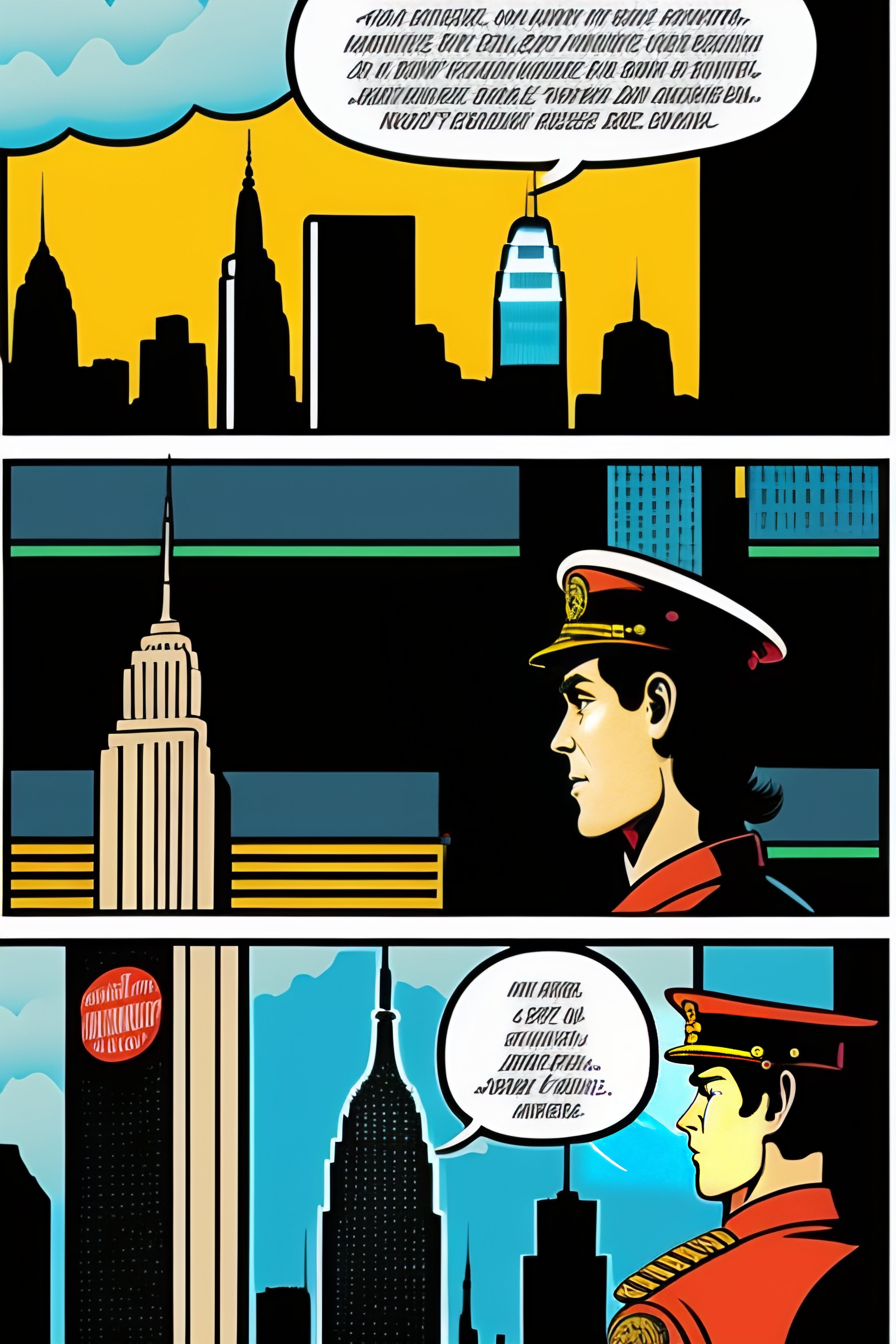 Lexica - A comic strip type images have 4 scenes about a man fighting ...