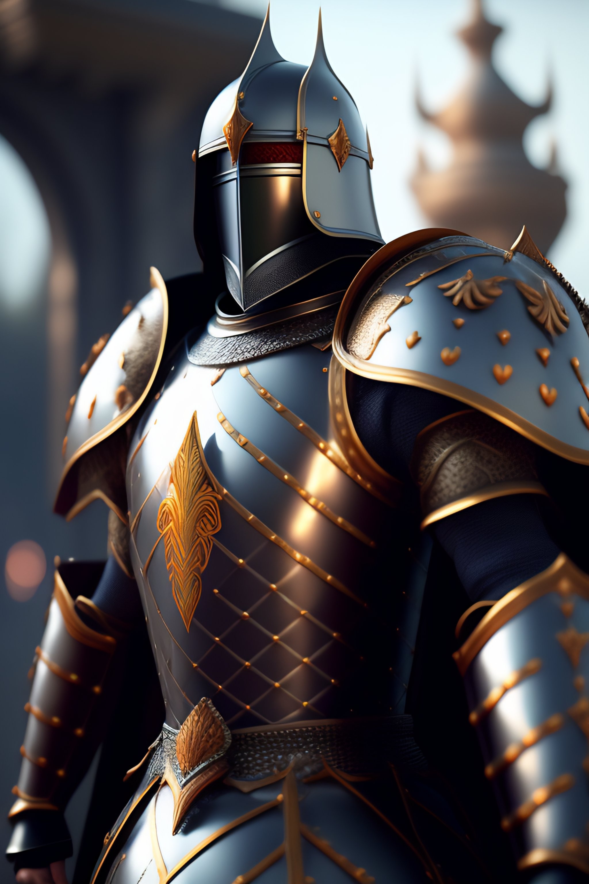 Lexica - A medieval Knight, Unreal Engine, ray tracing, 4K, armour, sword
