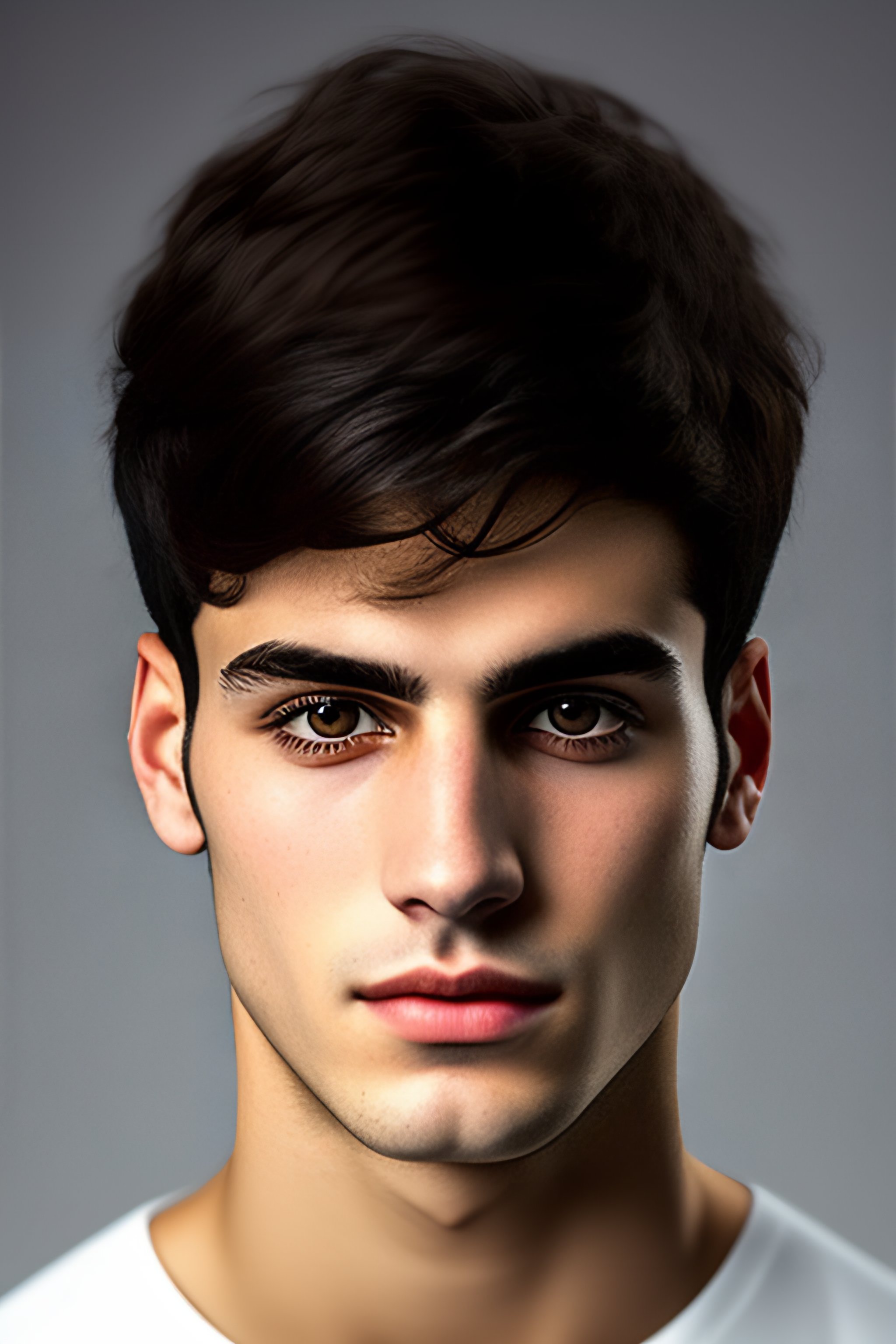 Lexica - Dark haired 22 years old young white turkish man has little ...