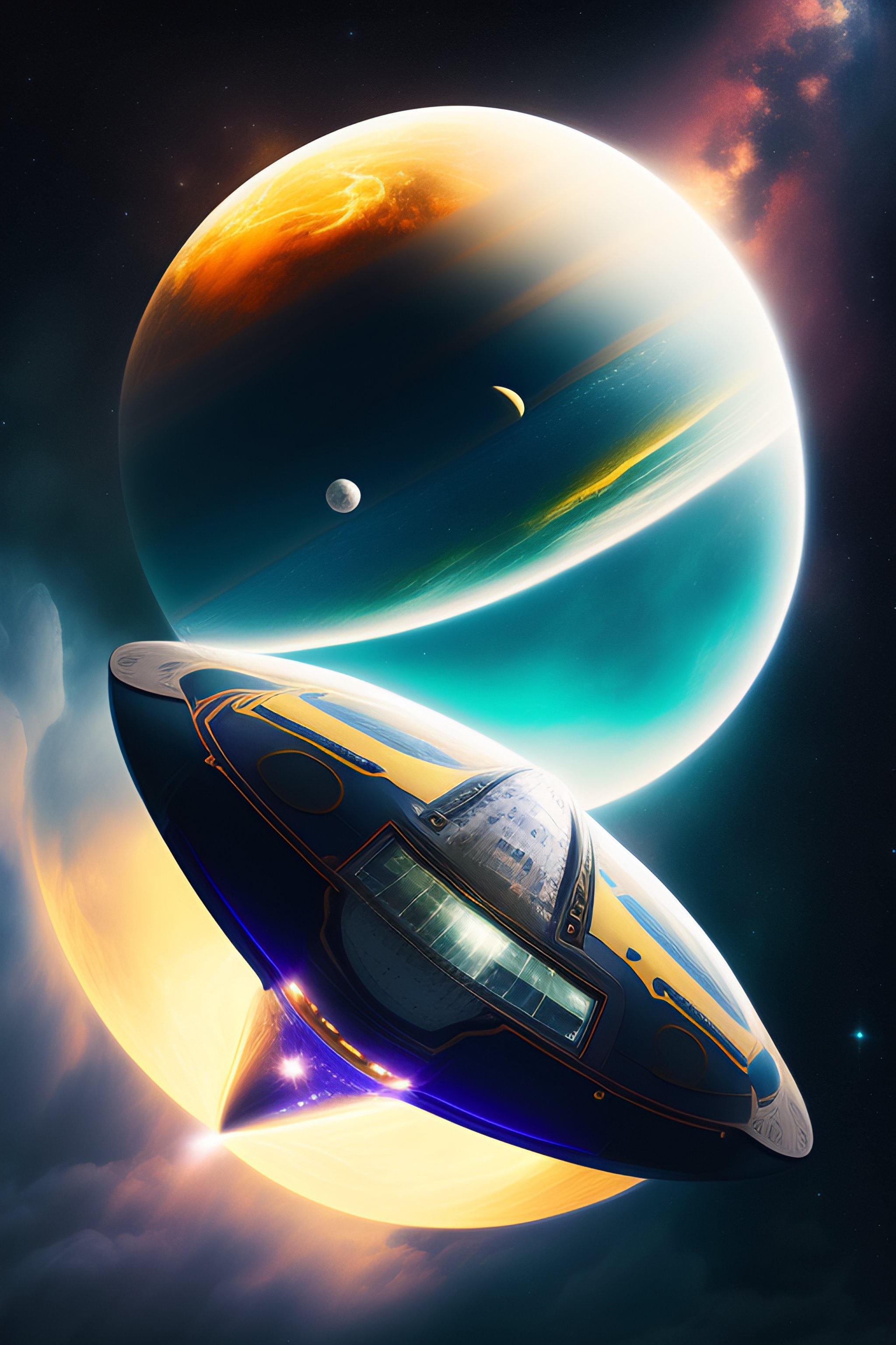 Lexica - A spaceship floating in space
