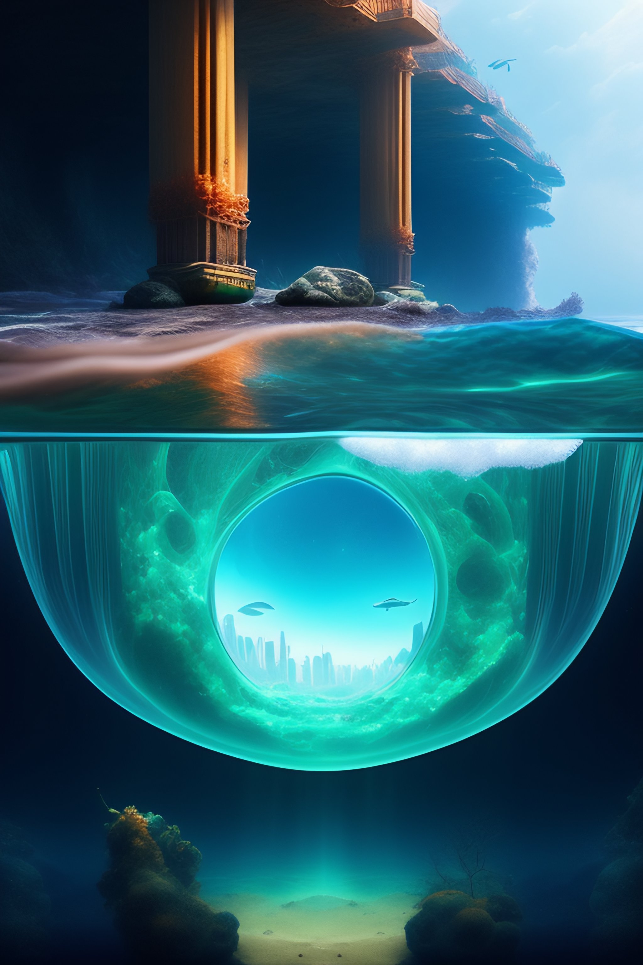 Lexica - Real City Ocean Mechanical magic fantasy doomsday