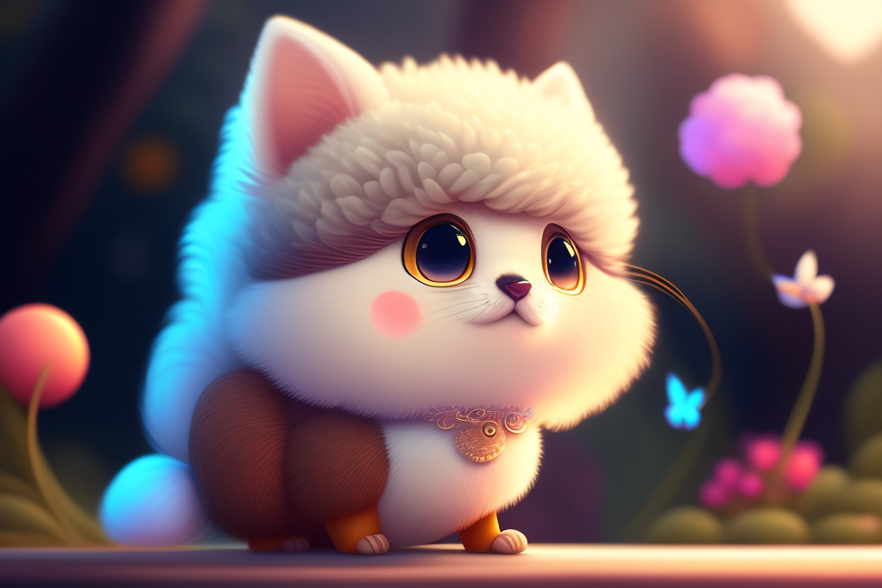 Lexica - CUTE AND ADORABLE CARTOON FLUFFY RHEA FACING THE CAMERA ...