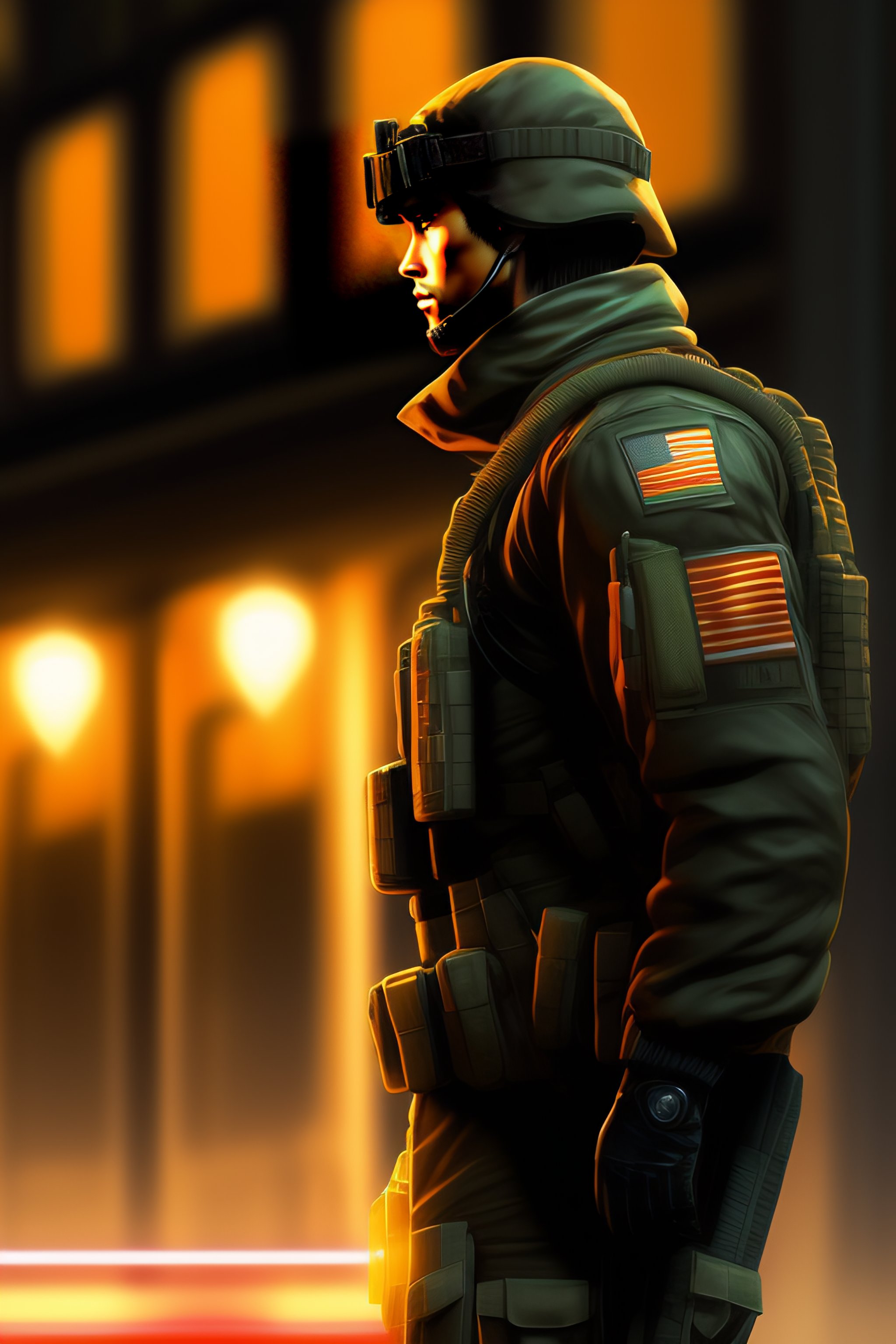 Lexica - Stealth soldier in the city at night metal gear solid concept ...