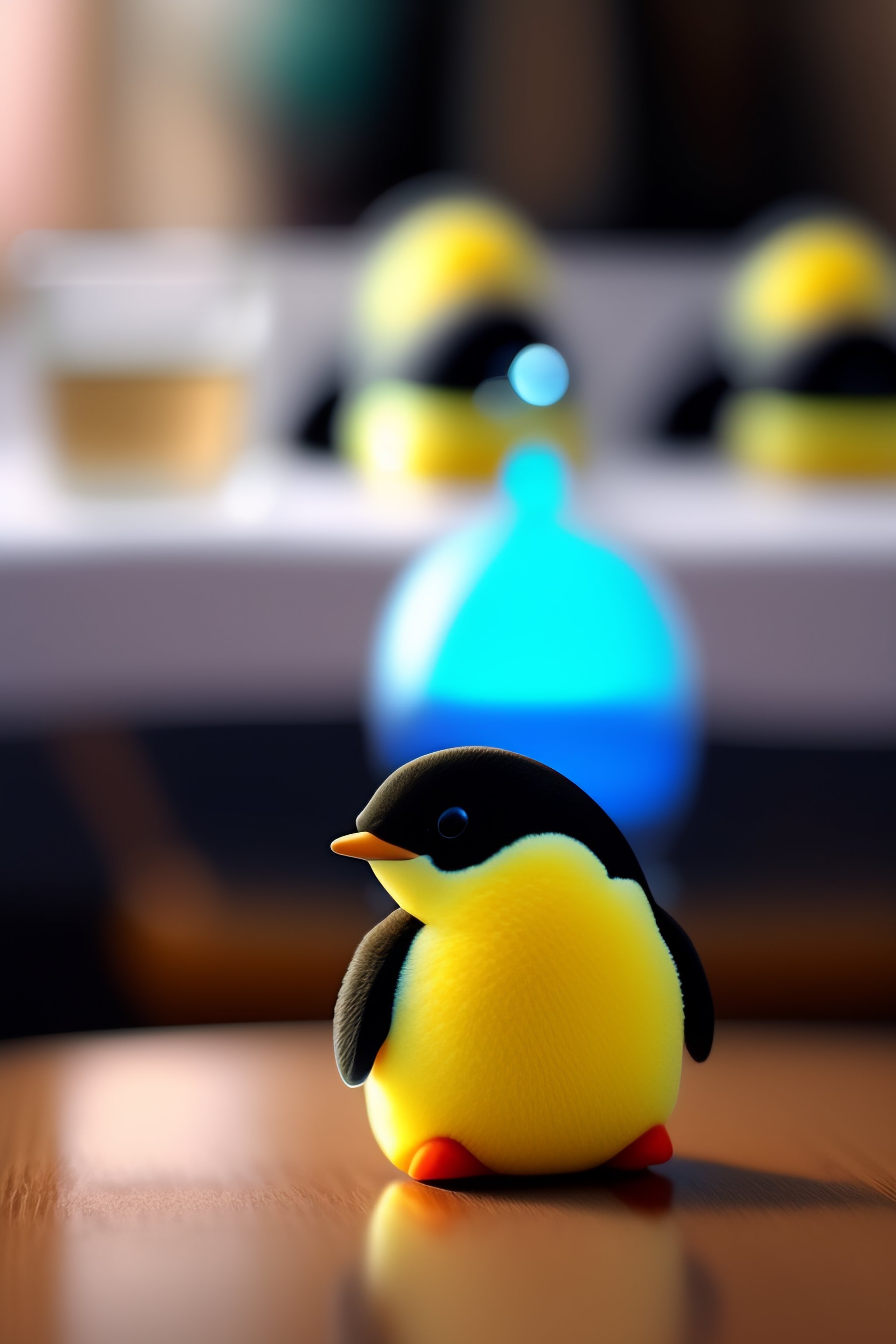 Lexica - Design me one small, cute, soft, fluffy, charming pengune ...