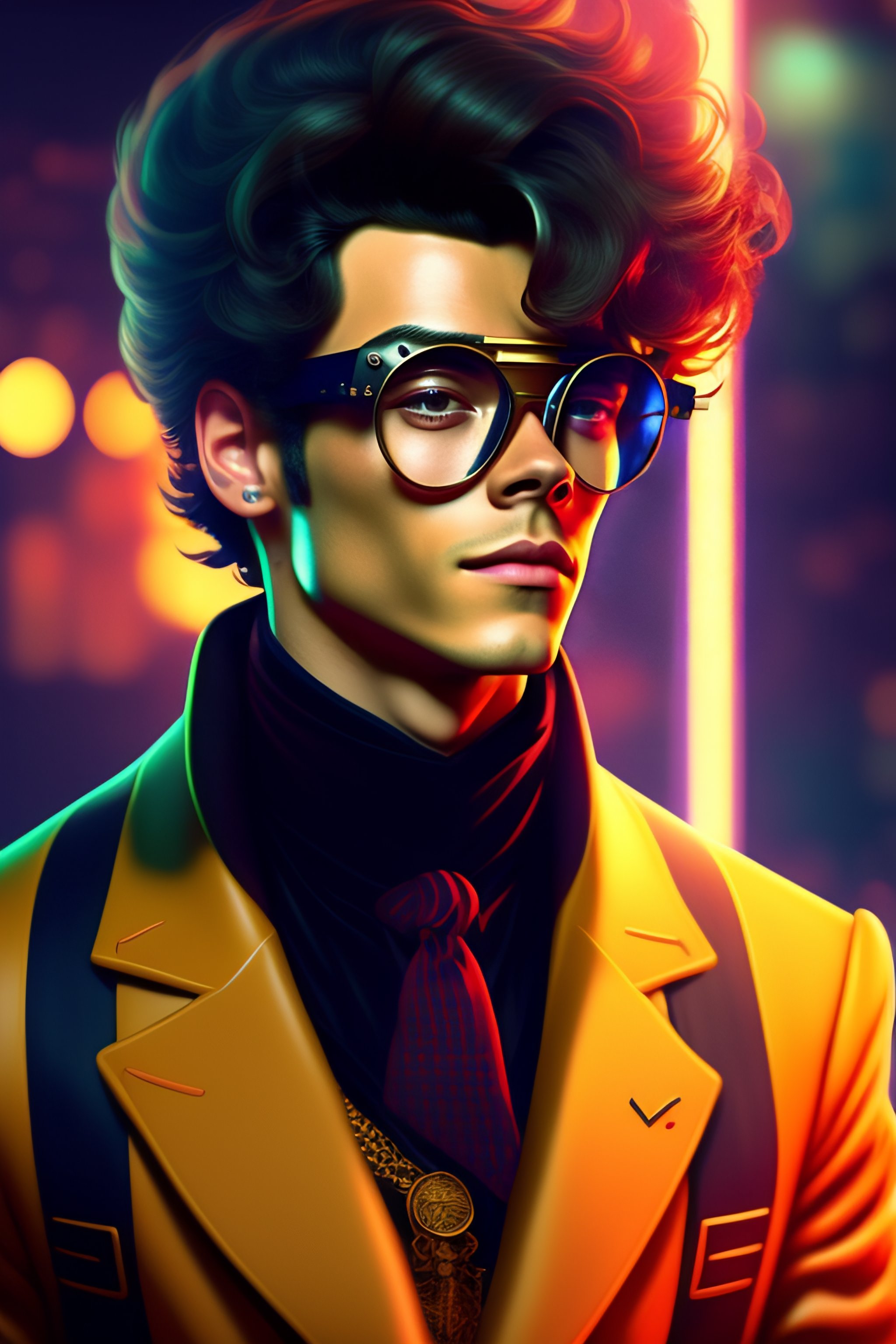 Lexica - Estilo anime vintage de los 90 , Harry Styles anime con venda ...