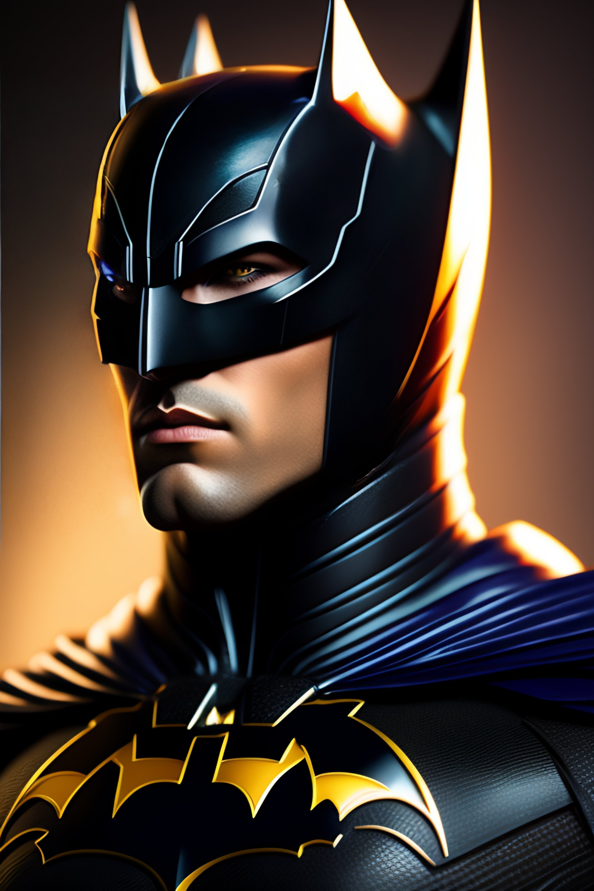 Lexica - Robotic batman with cape in style of black panther