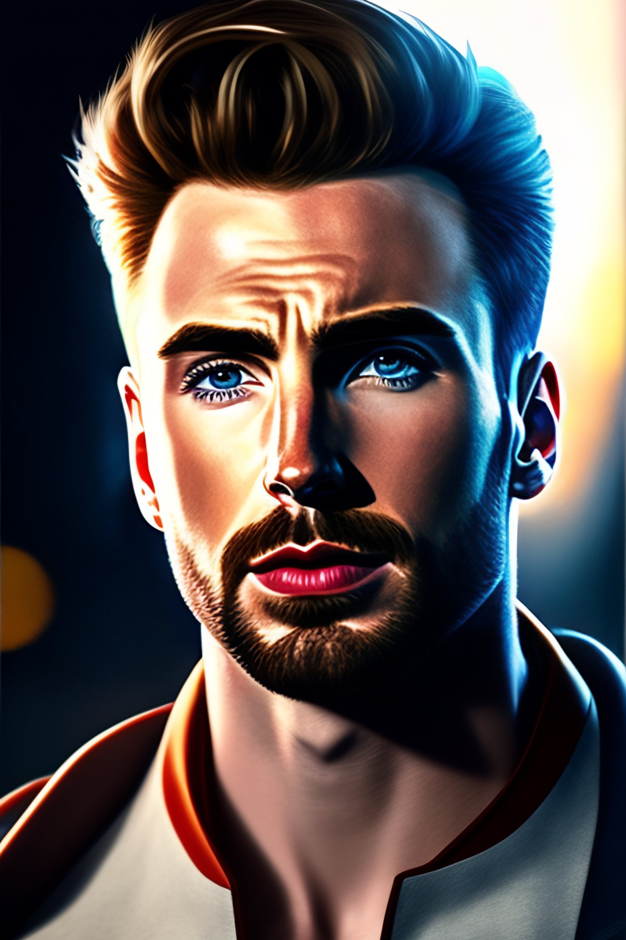 Lexica - Chris evans potrait, full hd 4k realistic