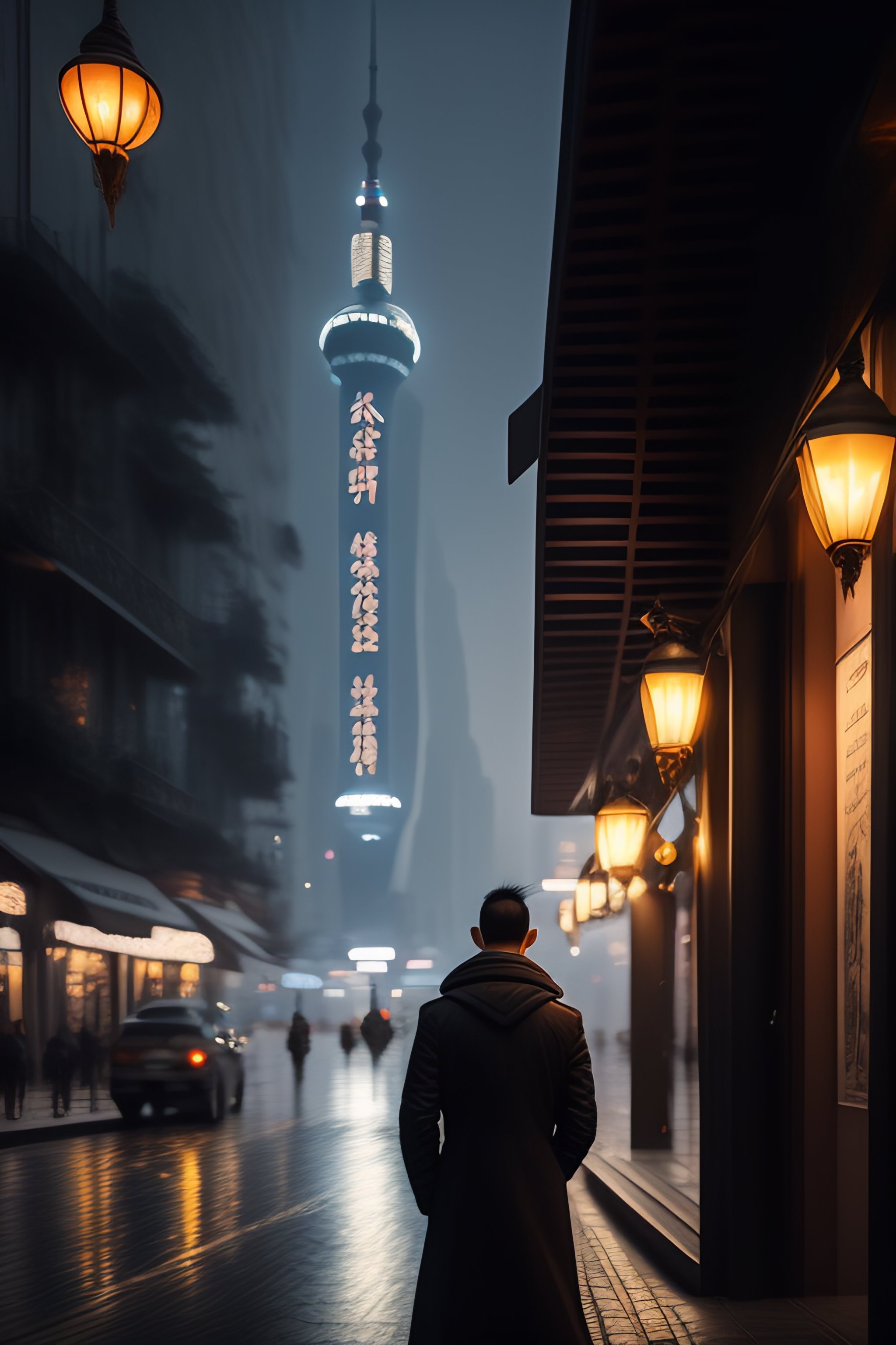 Lexica - Shanghai street 50s, portrait, powerfull, intricate, elegant ...