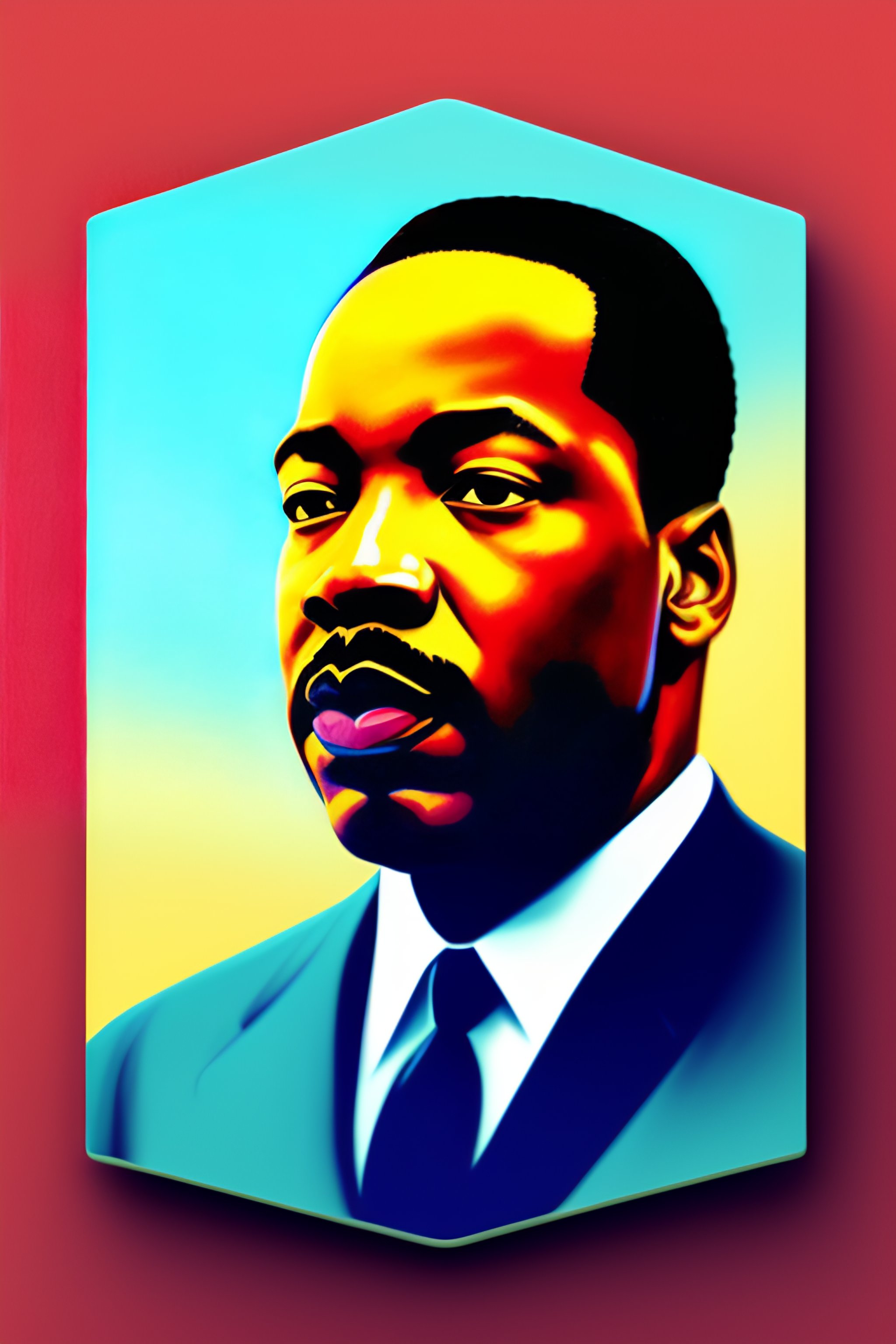 Lexica - Cartoon portrait of martin luther king giving a speech