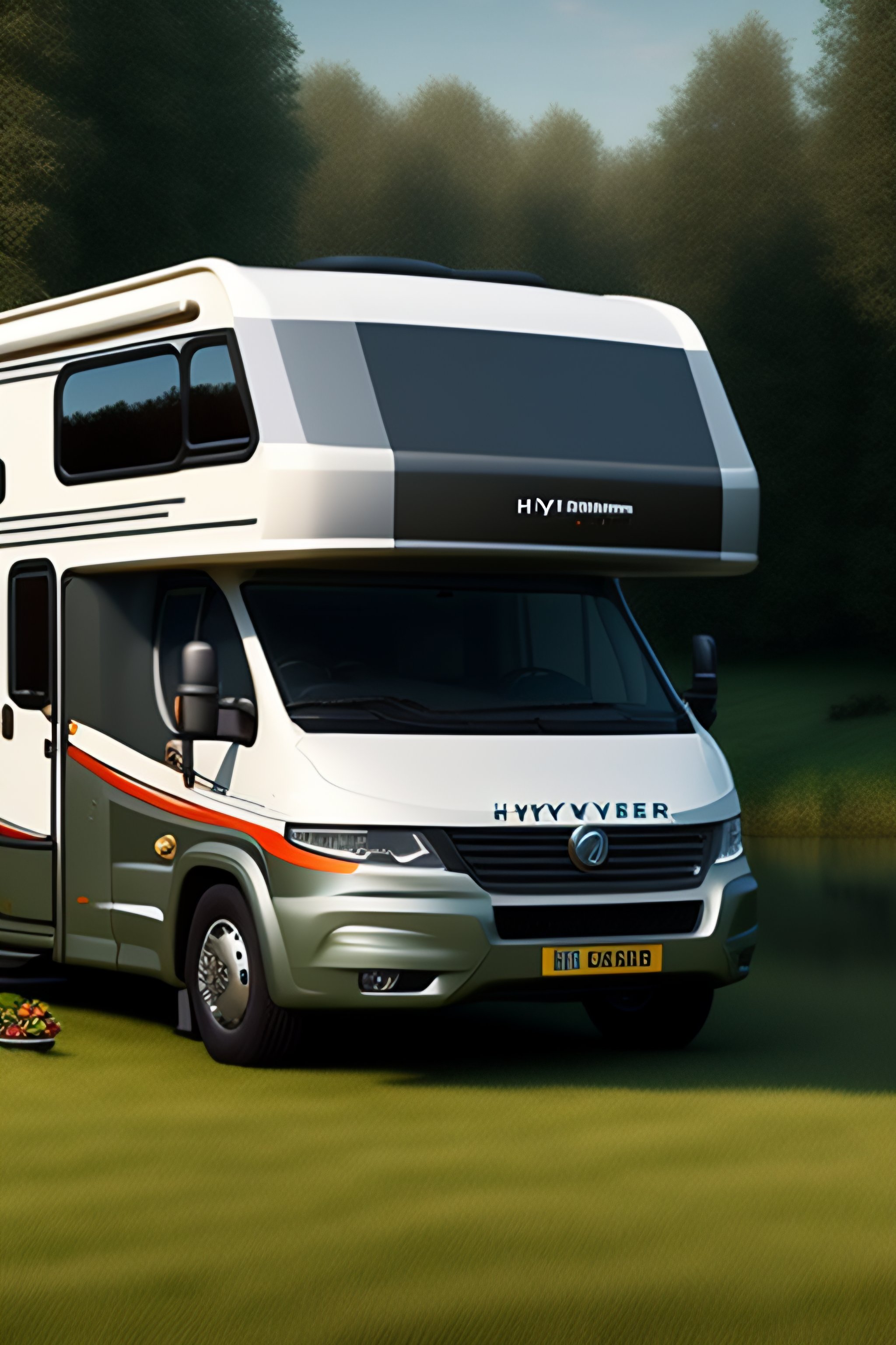 Lexica - A wholesome realistic key shot of!! one!! focused! hymer ...