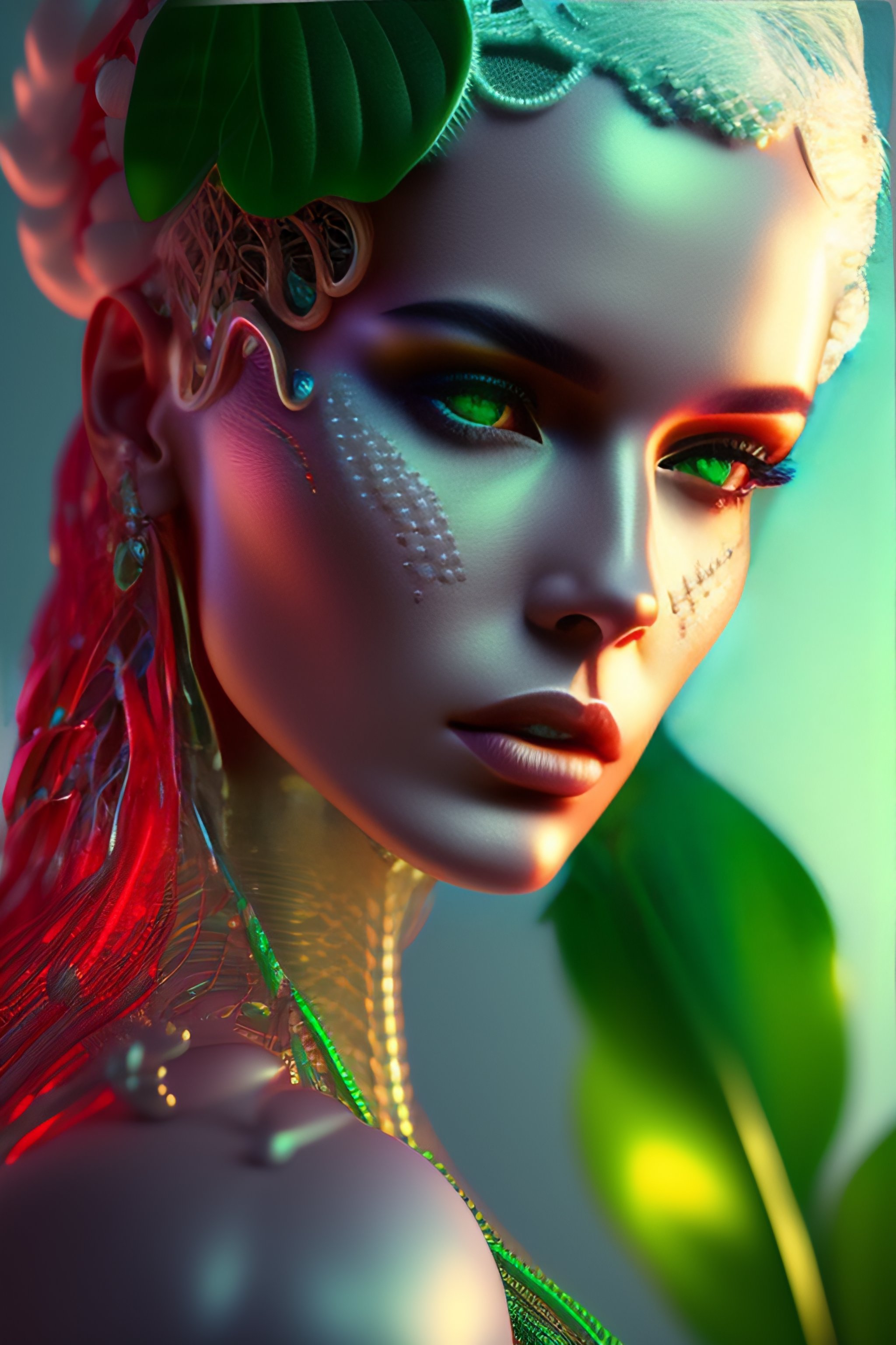 Lexica - 3D render ultra detailed of a beautiful angel, from knee to ...