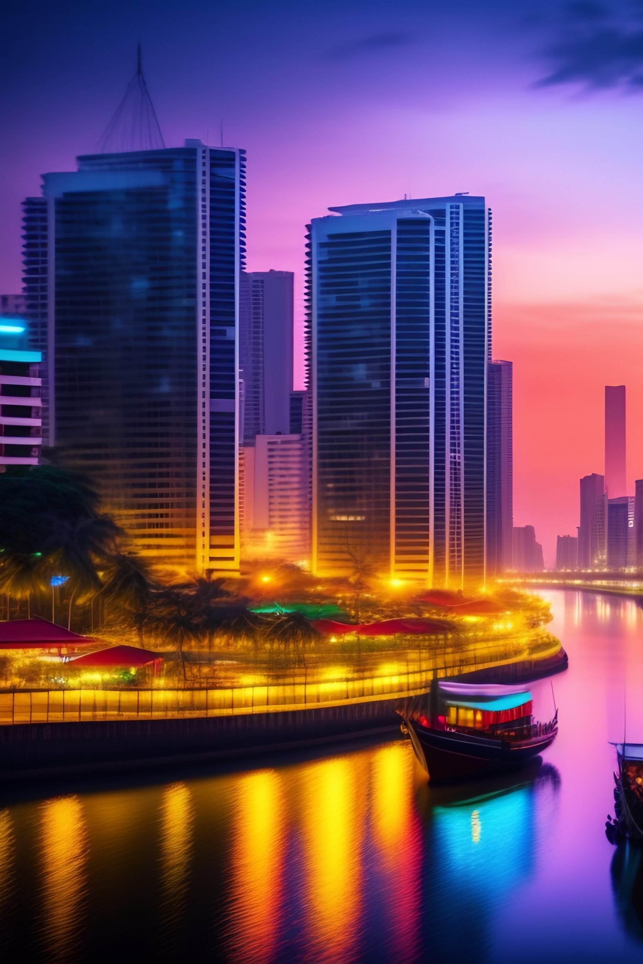 Lexica - A digital art of Pasig River in Manila, Philippines, with ...