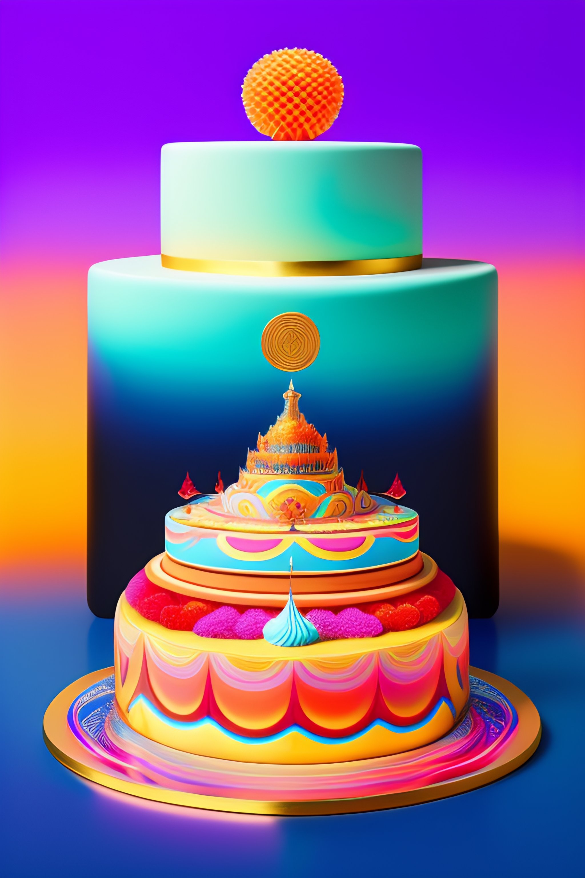Lexica - Big abstract cake by james jean and salvador dali and shusei ...