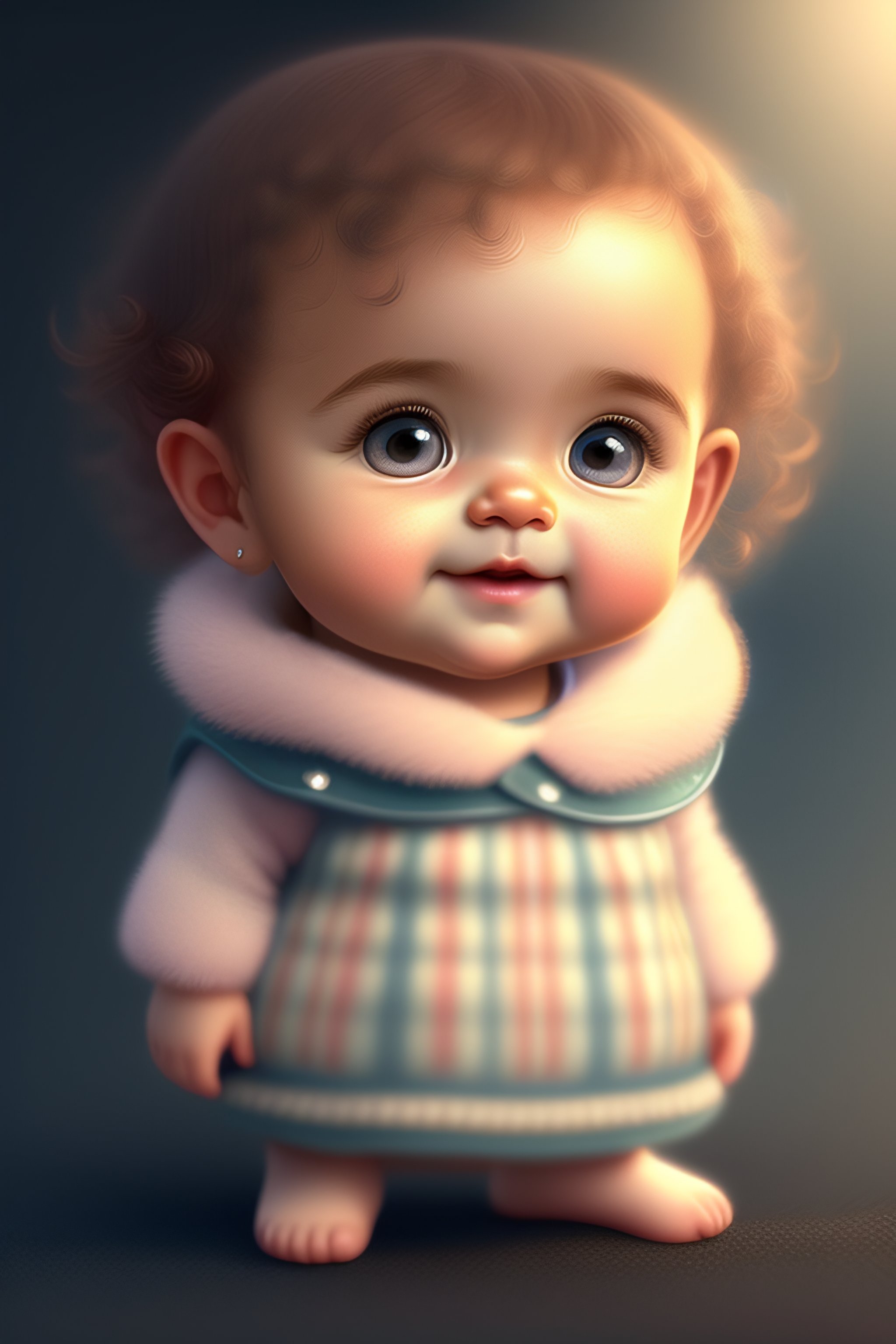 Lexica - Design me a small, cute, fluffy and charming fictional baby ...