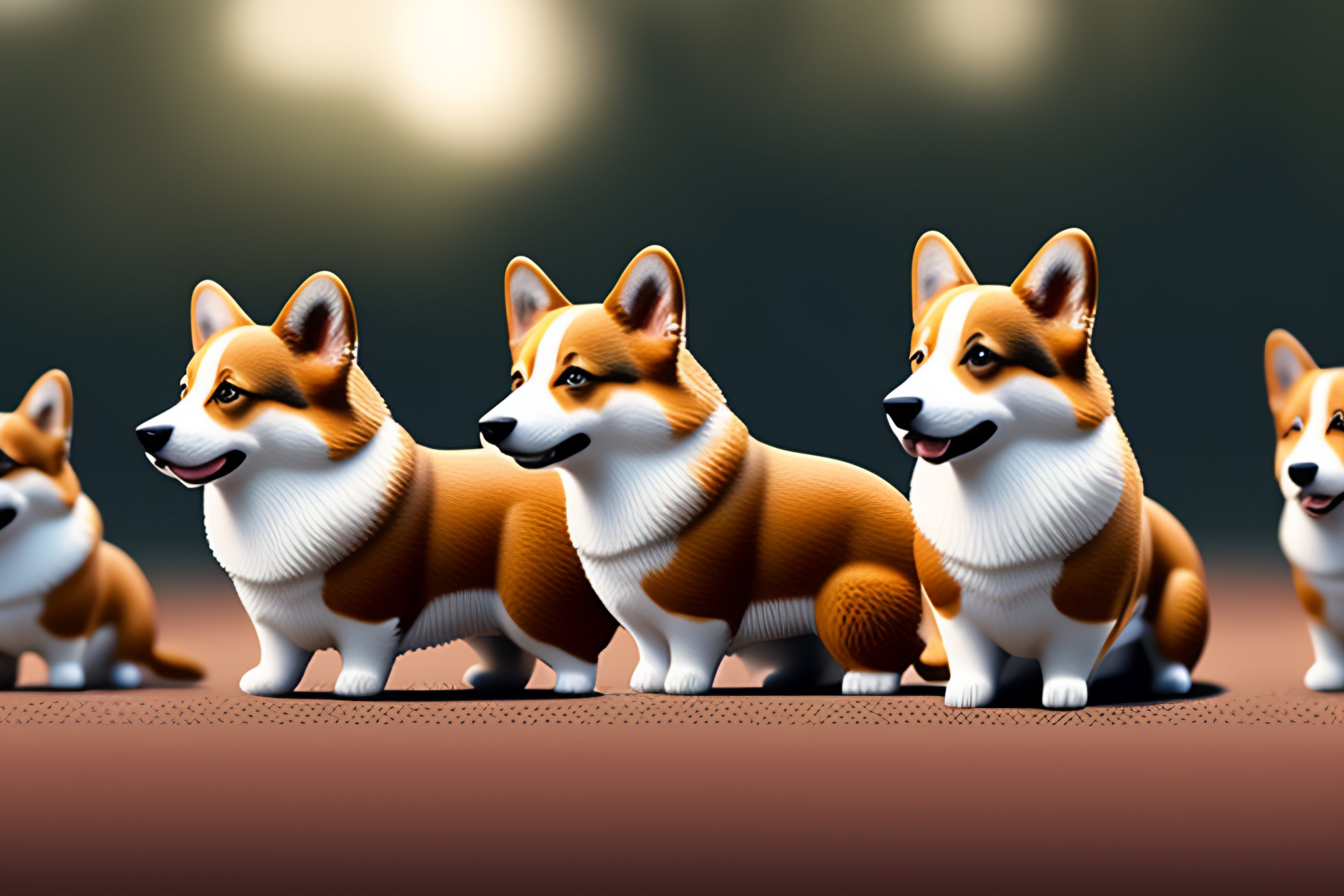 Lexica - Zoom background of a bunch of Corgi's in the star wars universe