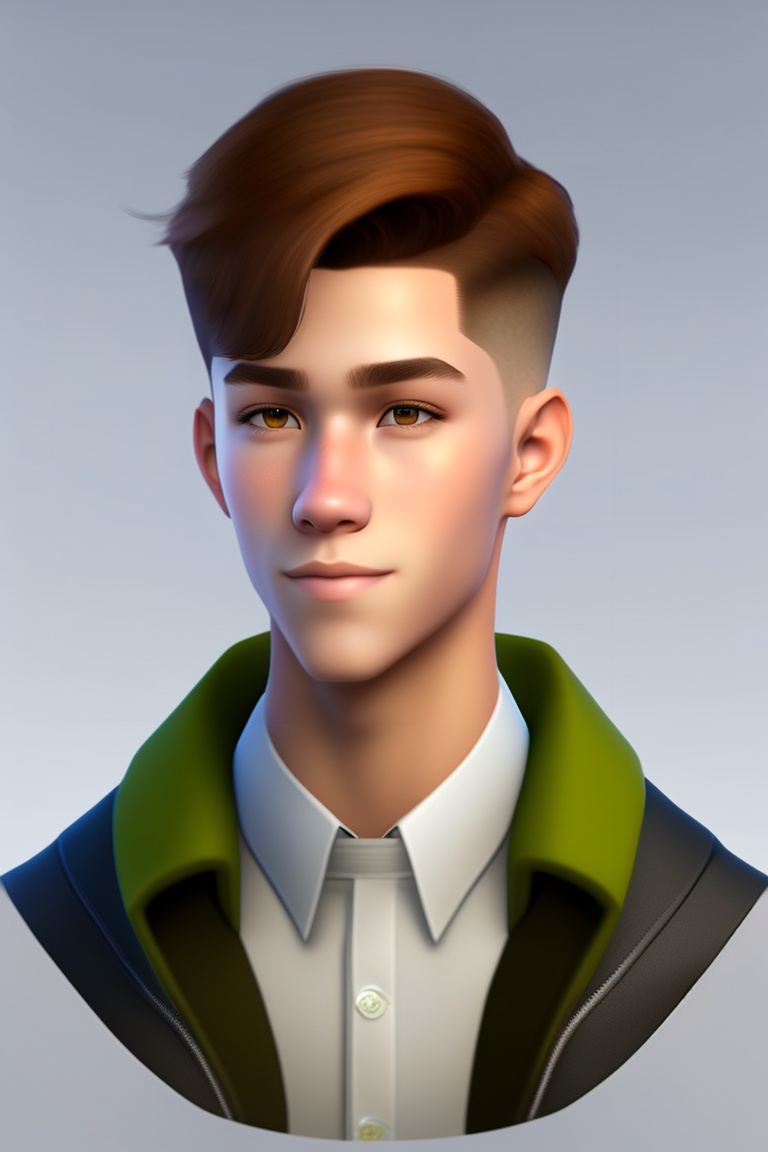 Lexica - Animated young boy, age 18 years old