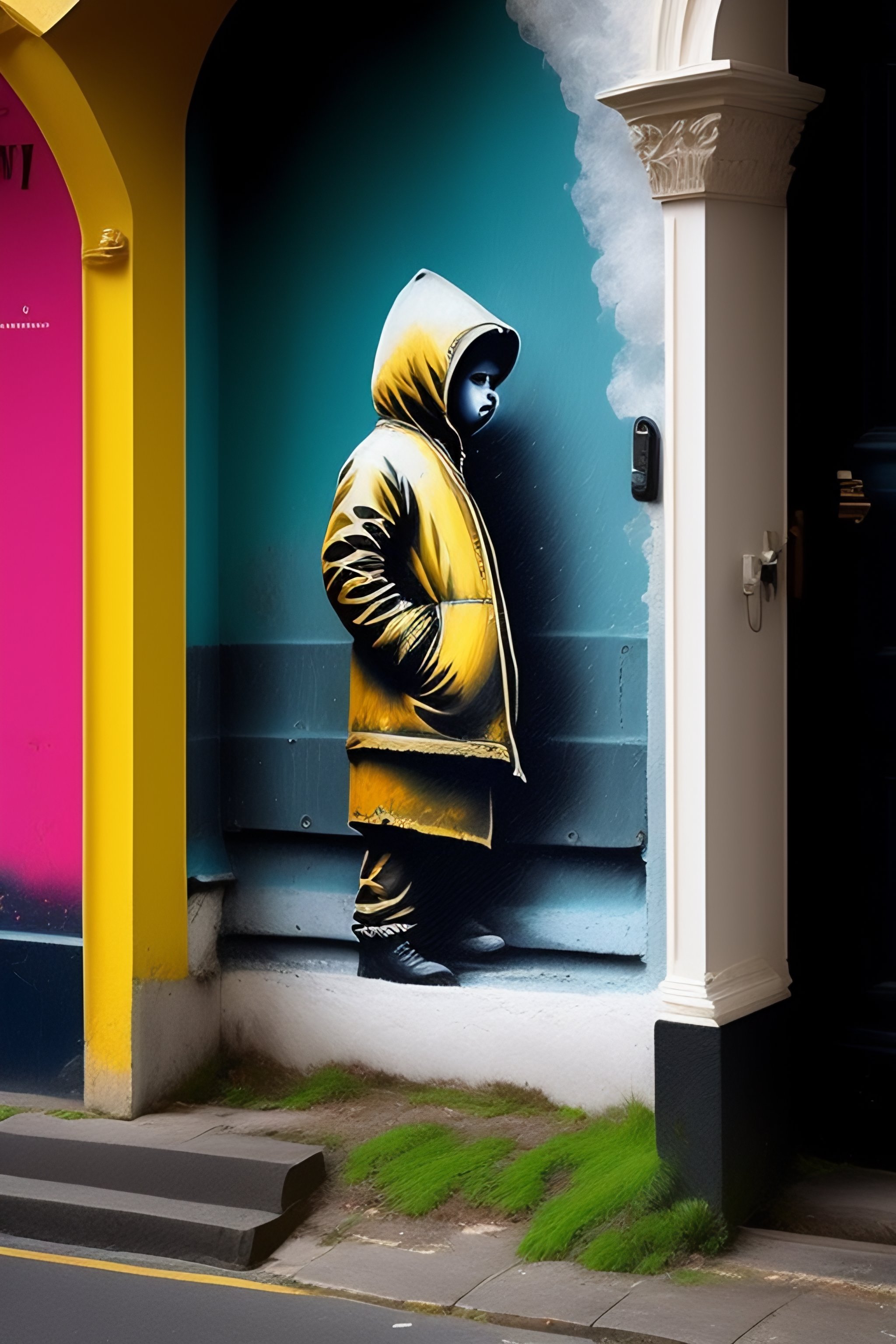 Lexica - Banksy style street art