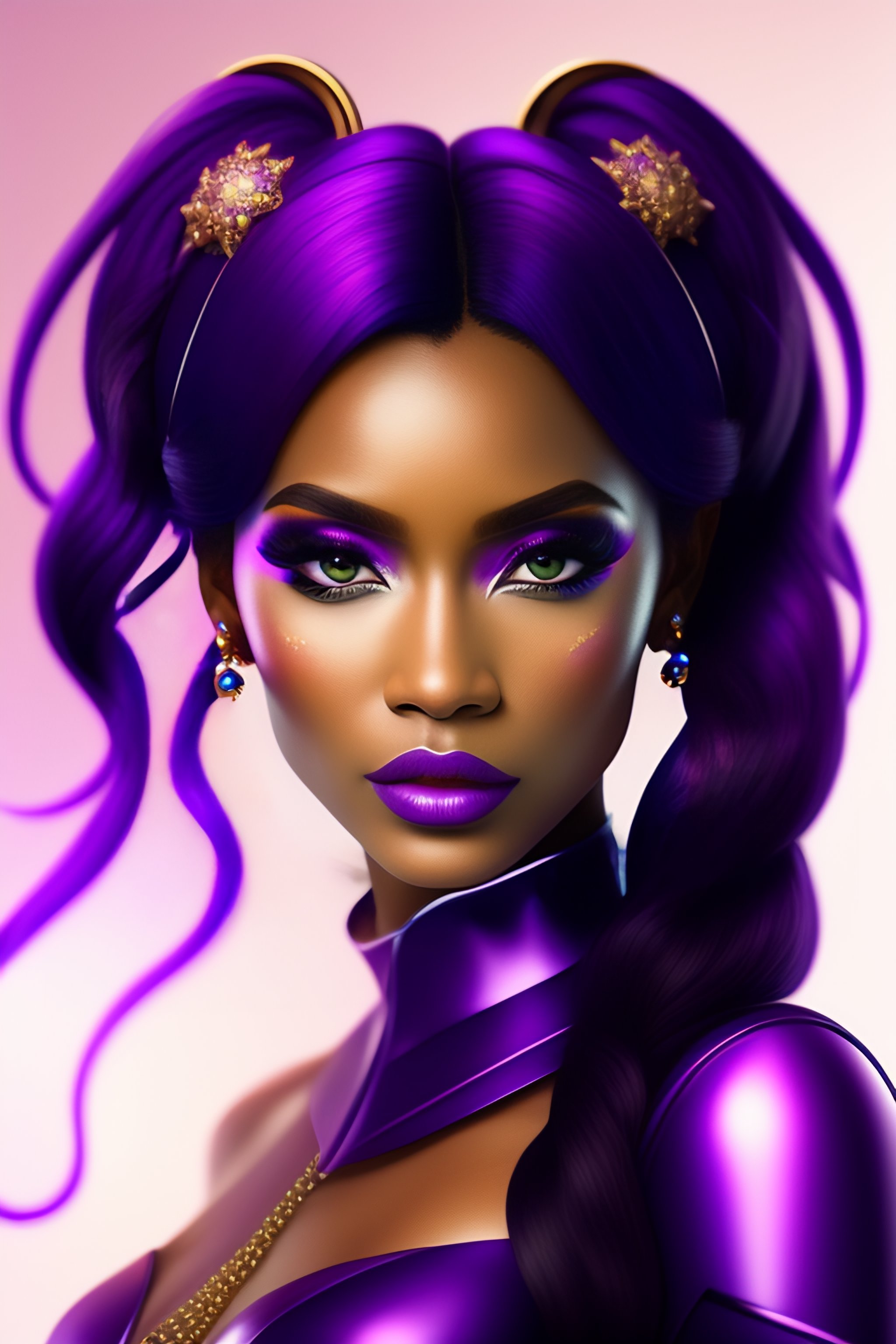 Lexica - Purple girl avatar