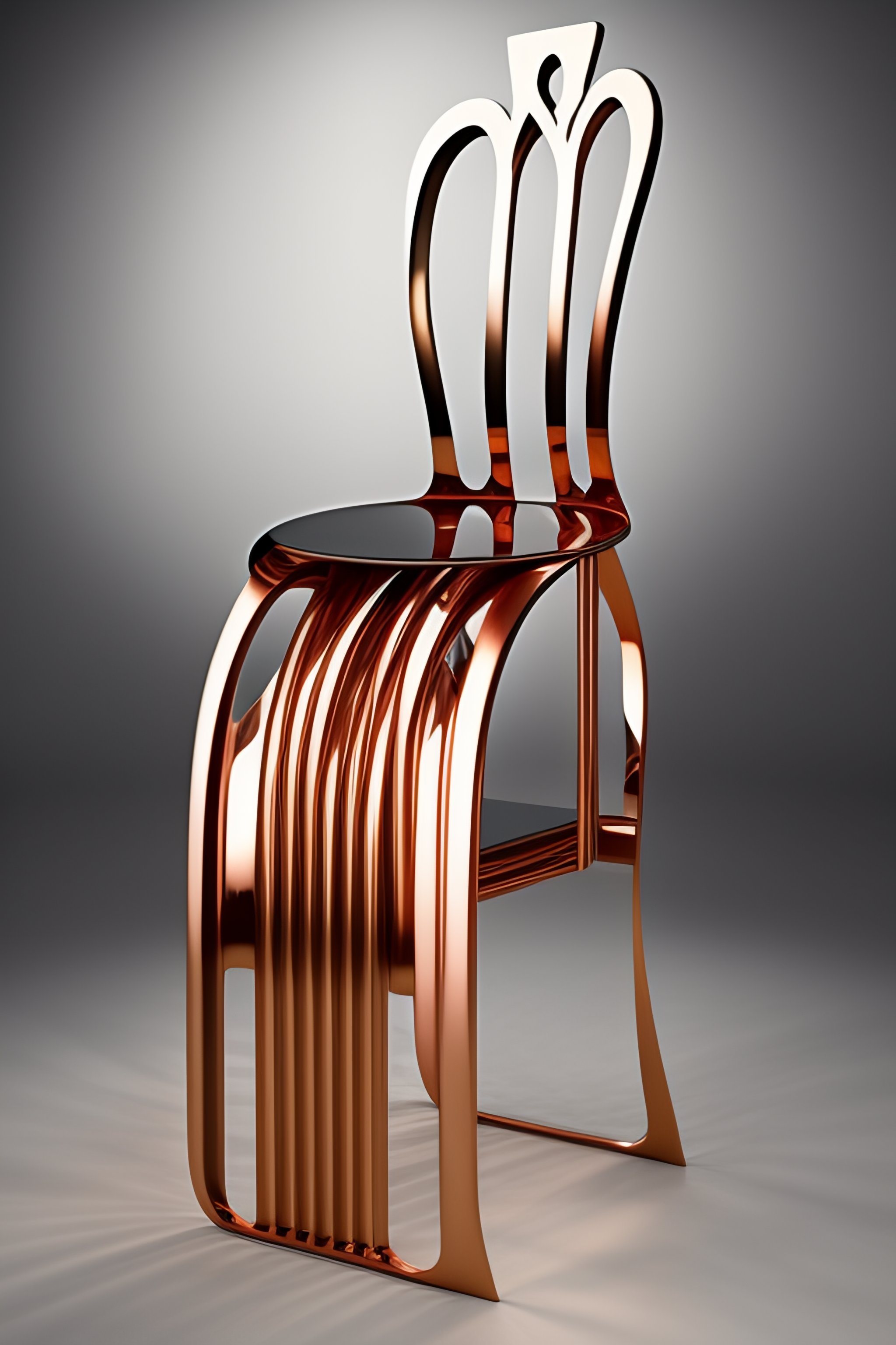 Lexica - Jeff Koons style black metal chair