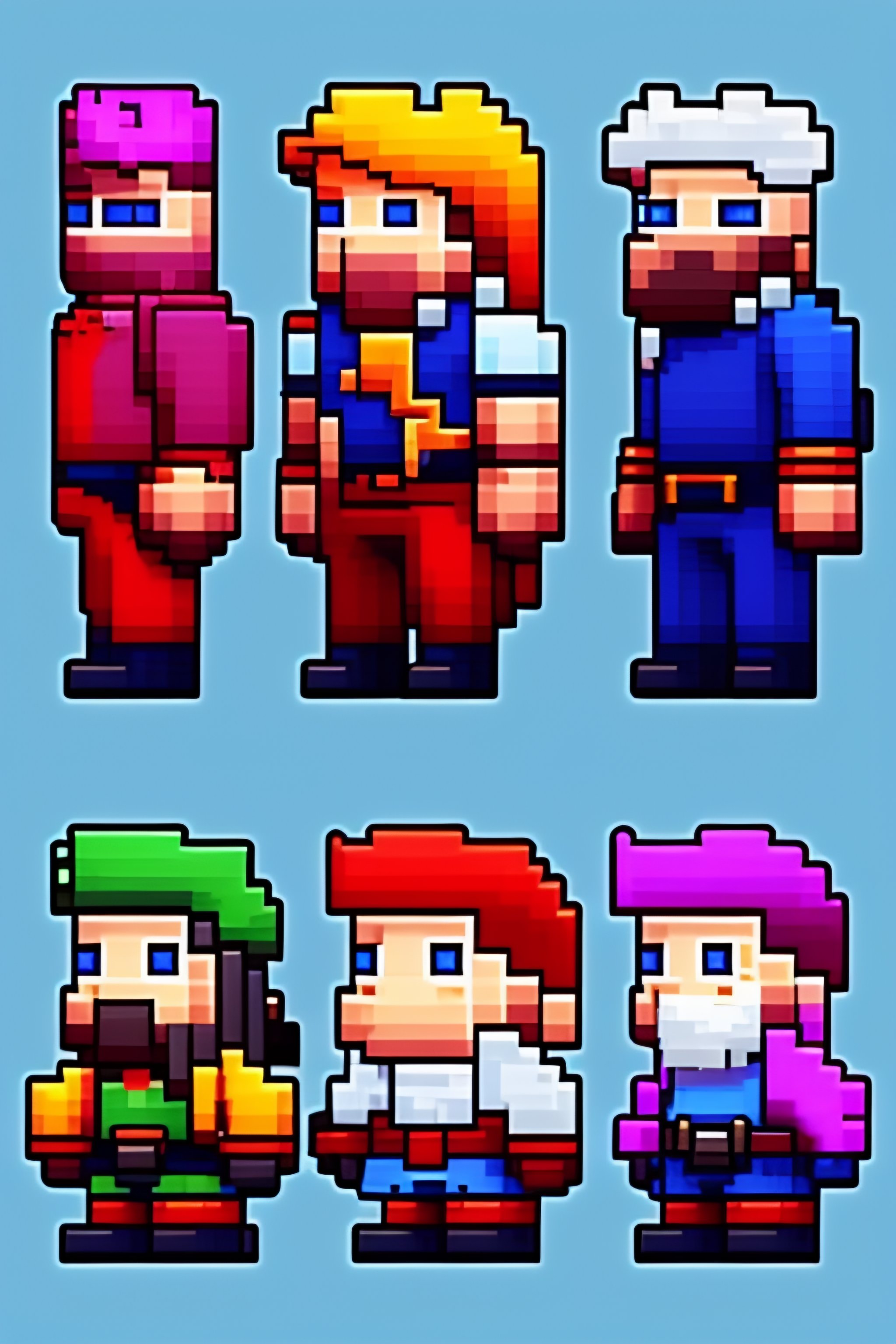 RPG Maker MV Pixel Art Sprite Template, Sprite, Template,, 49% OFF