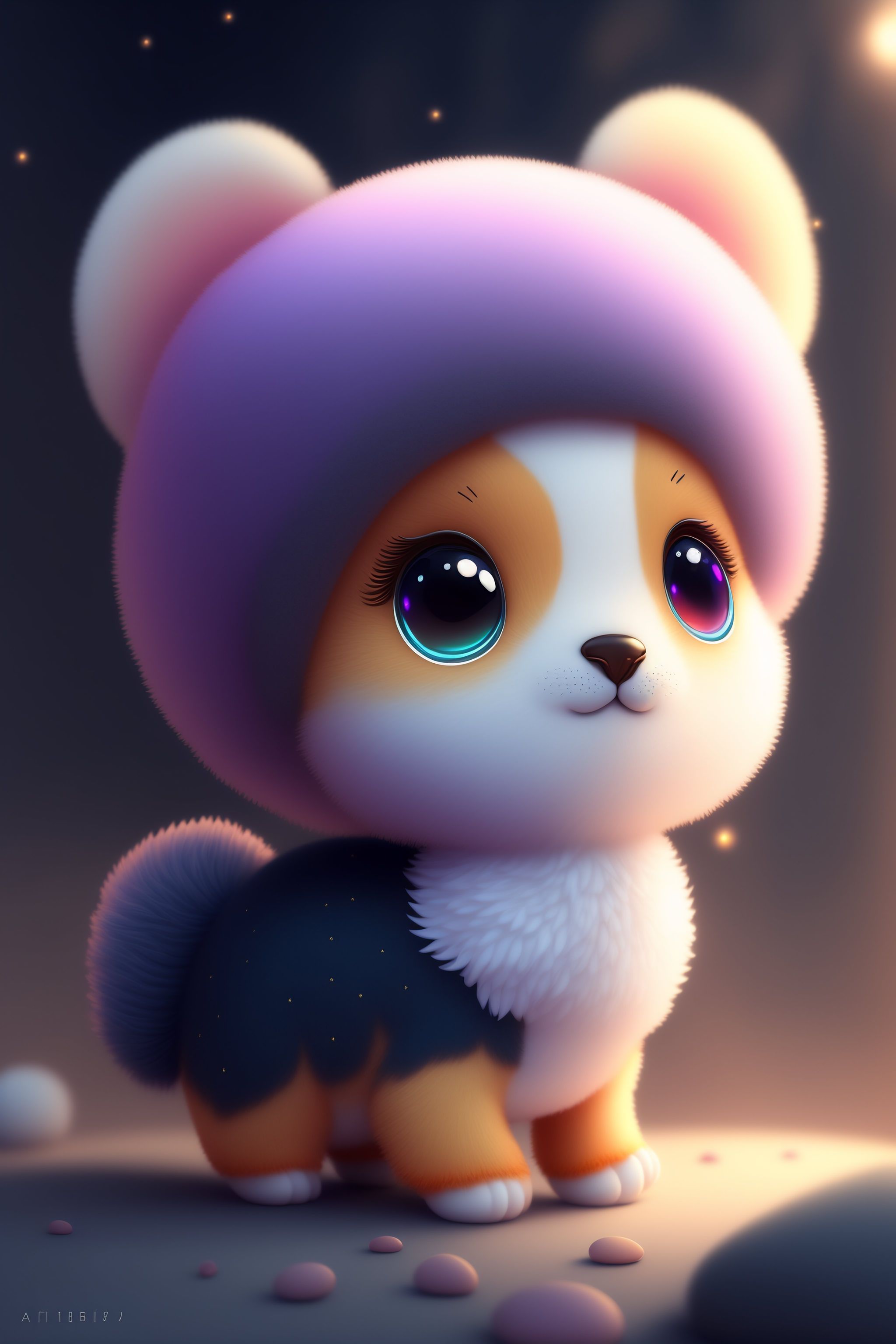Lexica - Cute and adorable cartoon fluffy baby rhea, fantasy, dreamlike ...