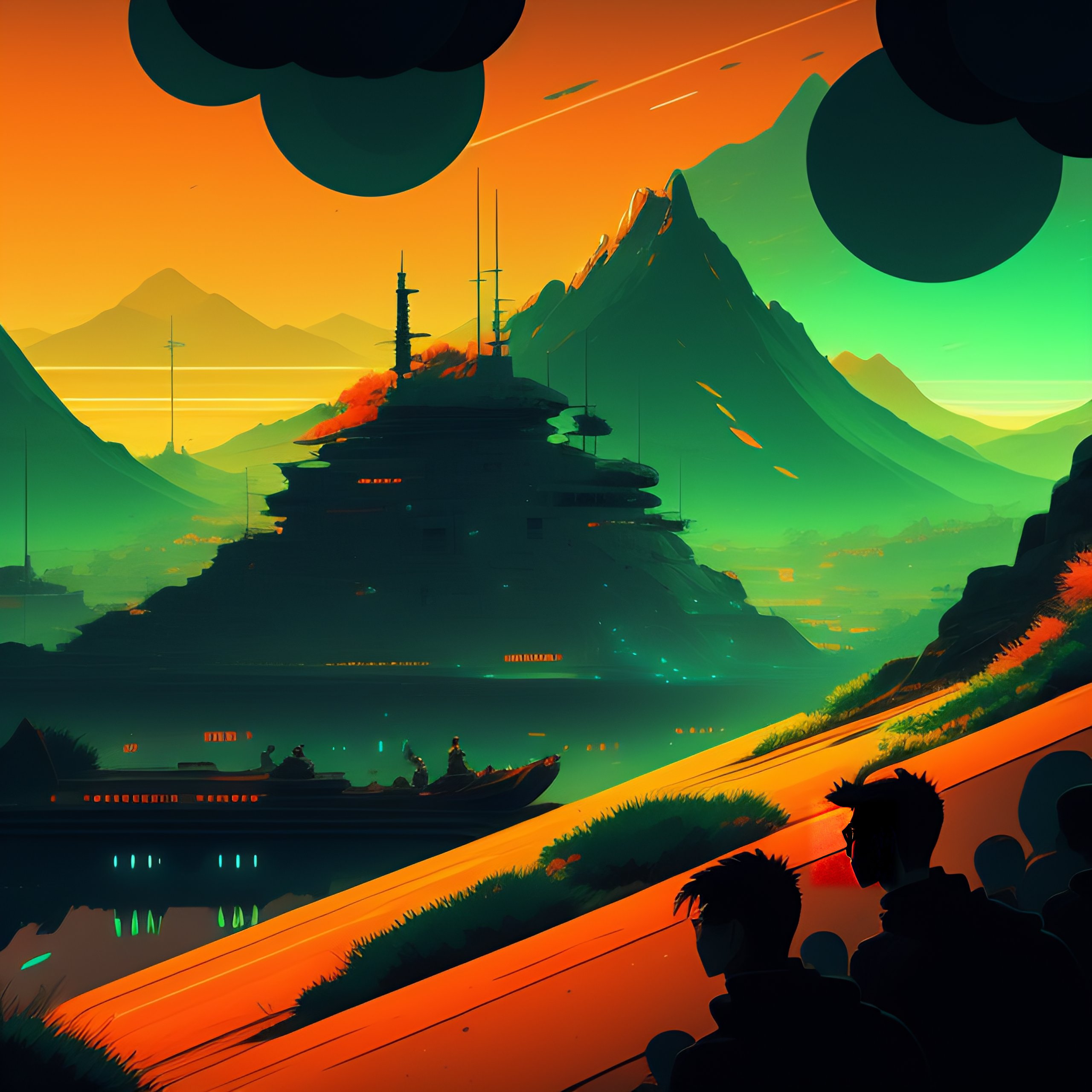 Lexica - E-sport event, style of laurie greasley, james gilleard ...