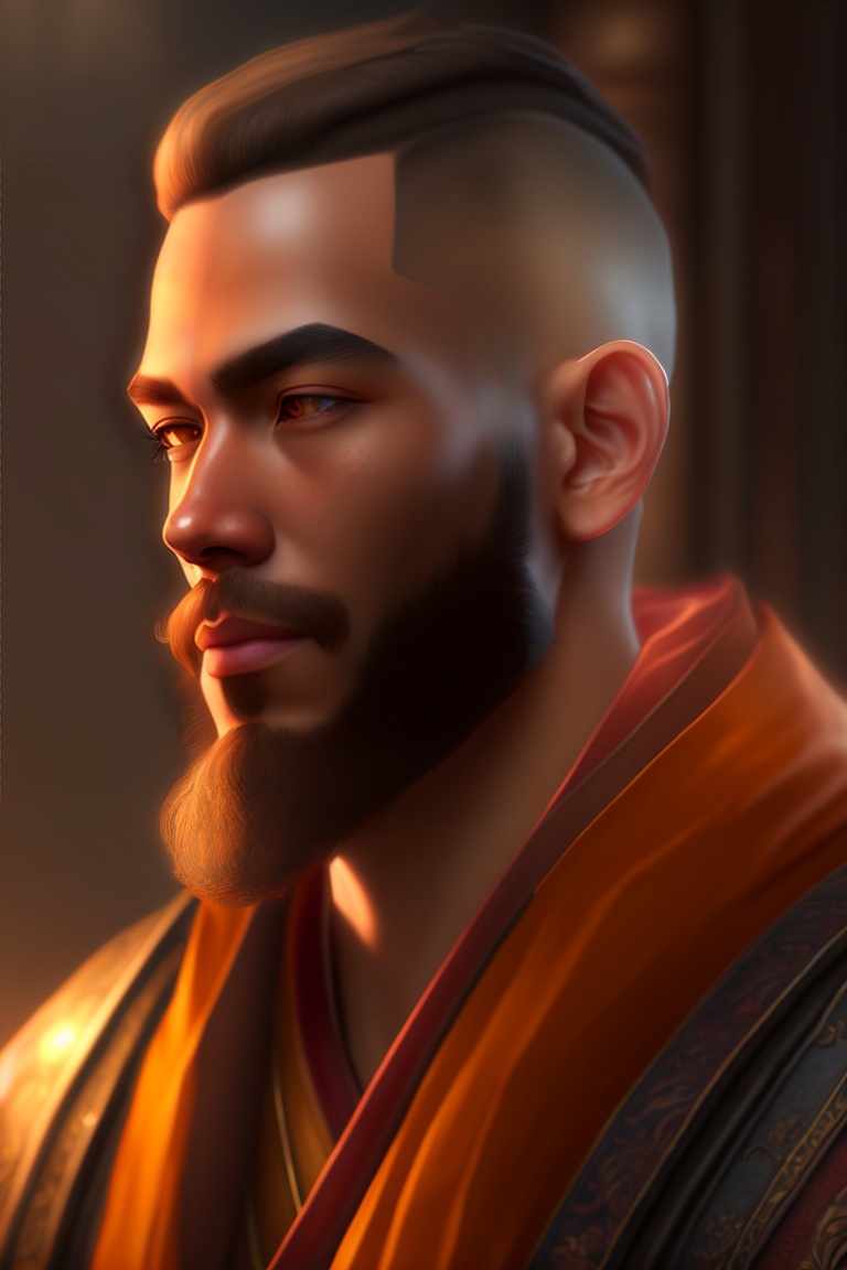 Lexica - A realistic high quality portrait of a monk good looking ...