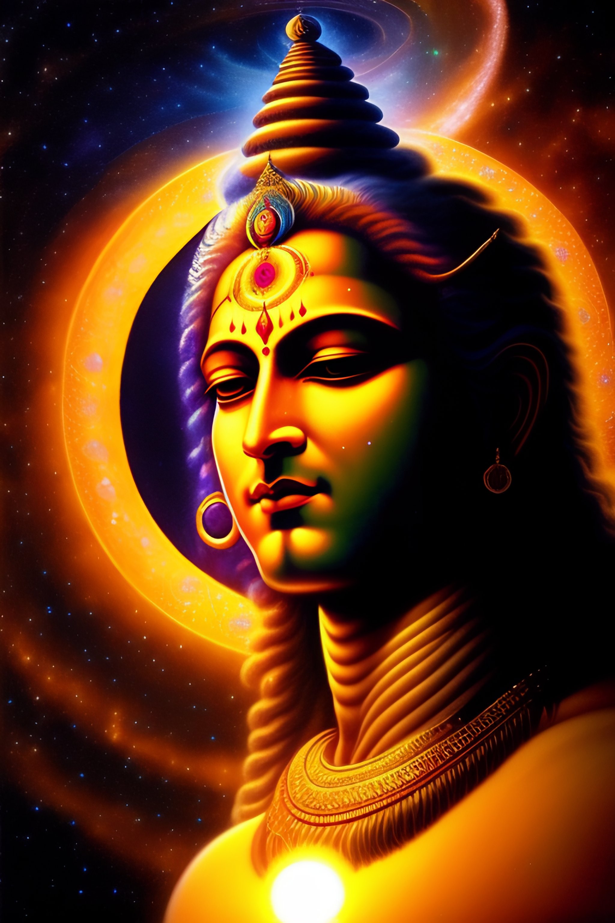 Lexica - In a vast expanse of emptiness, Lord Shiva stands with his ...