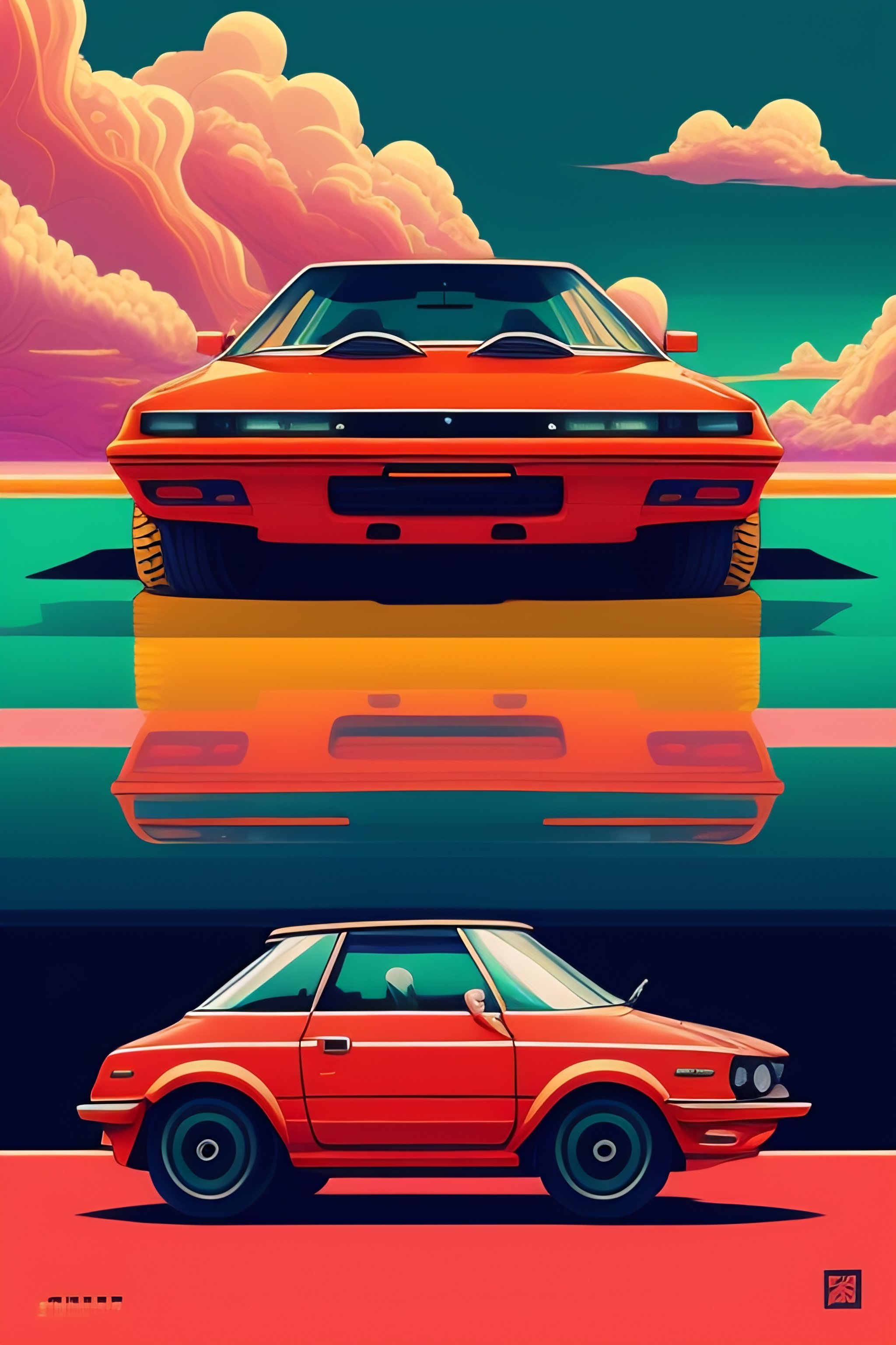 Lexica - Soviet car in the style of 90's vintage anime, surrealism ...