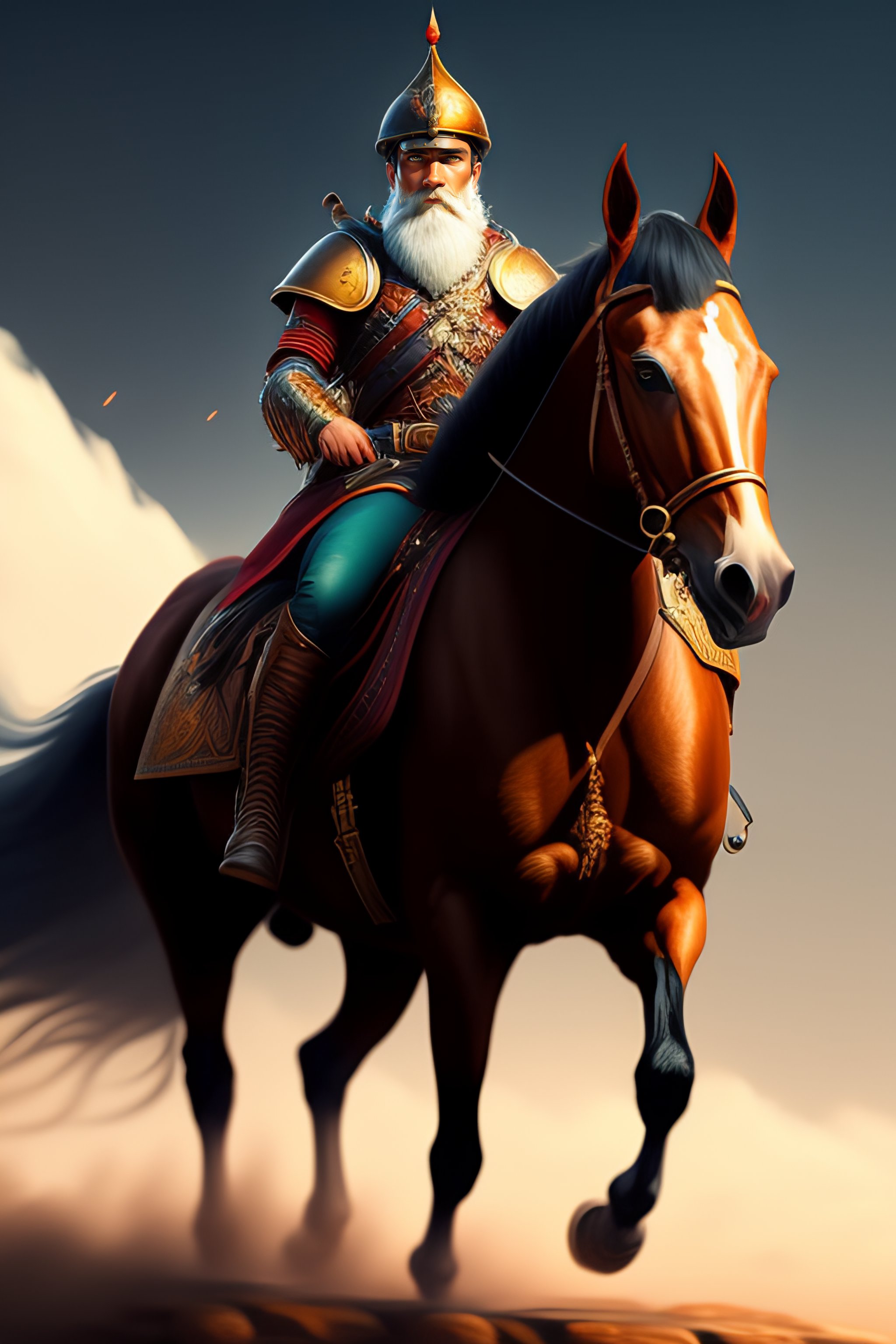 Lexica - Tin gnome warrior riding a horse, clockwork, digital painting, artstation, concept art ...