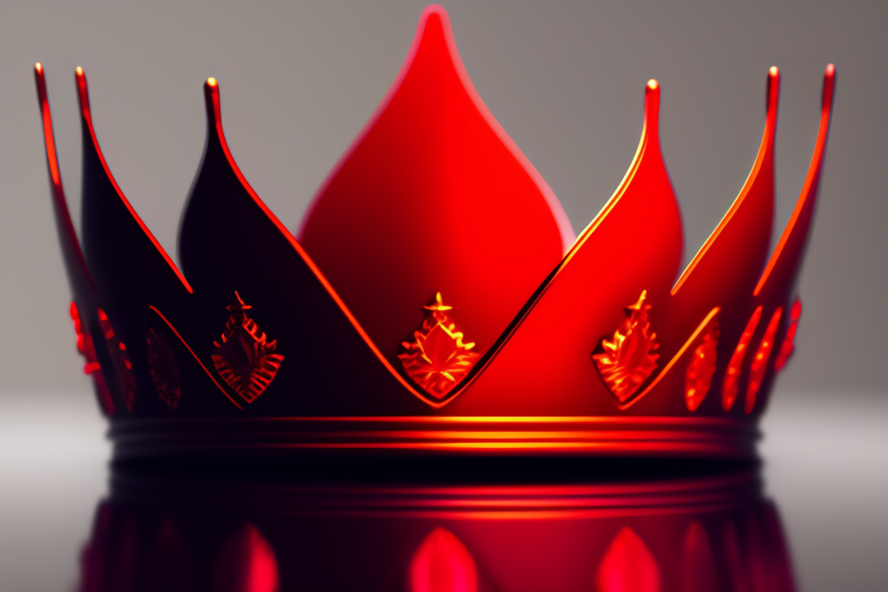 Lexica - A digital art banner with an empty red outline crown inside ...