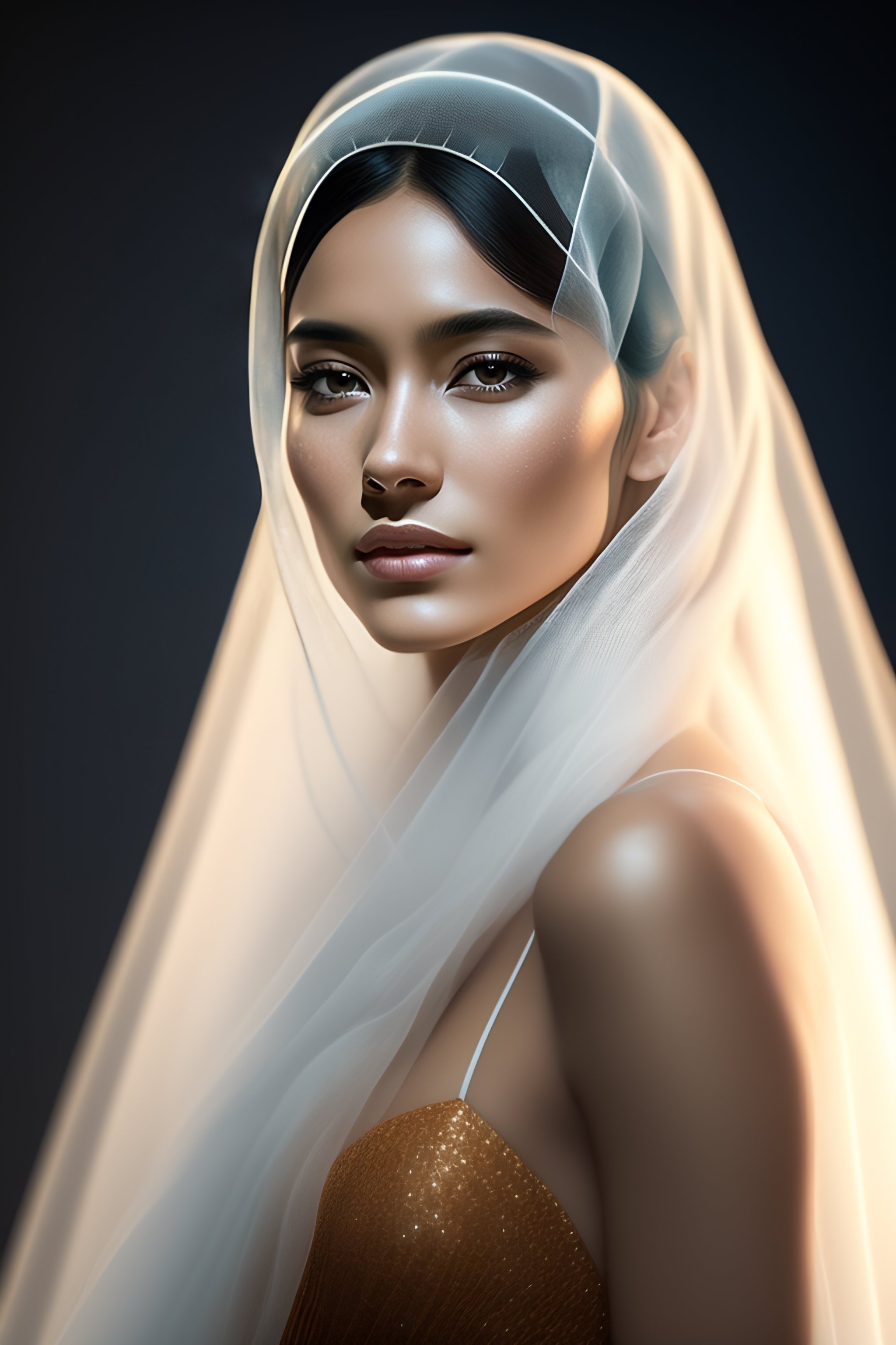 Lexica - Young half-breed woman in translucent veil, 8k, photorealistic,