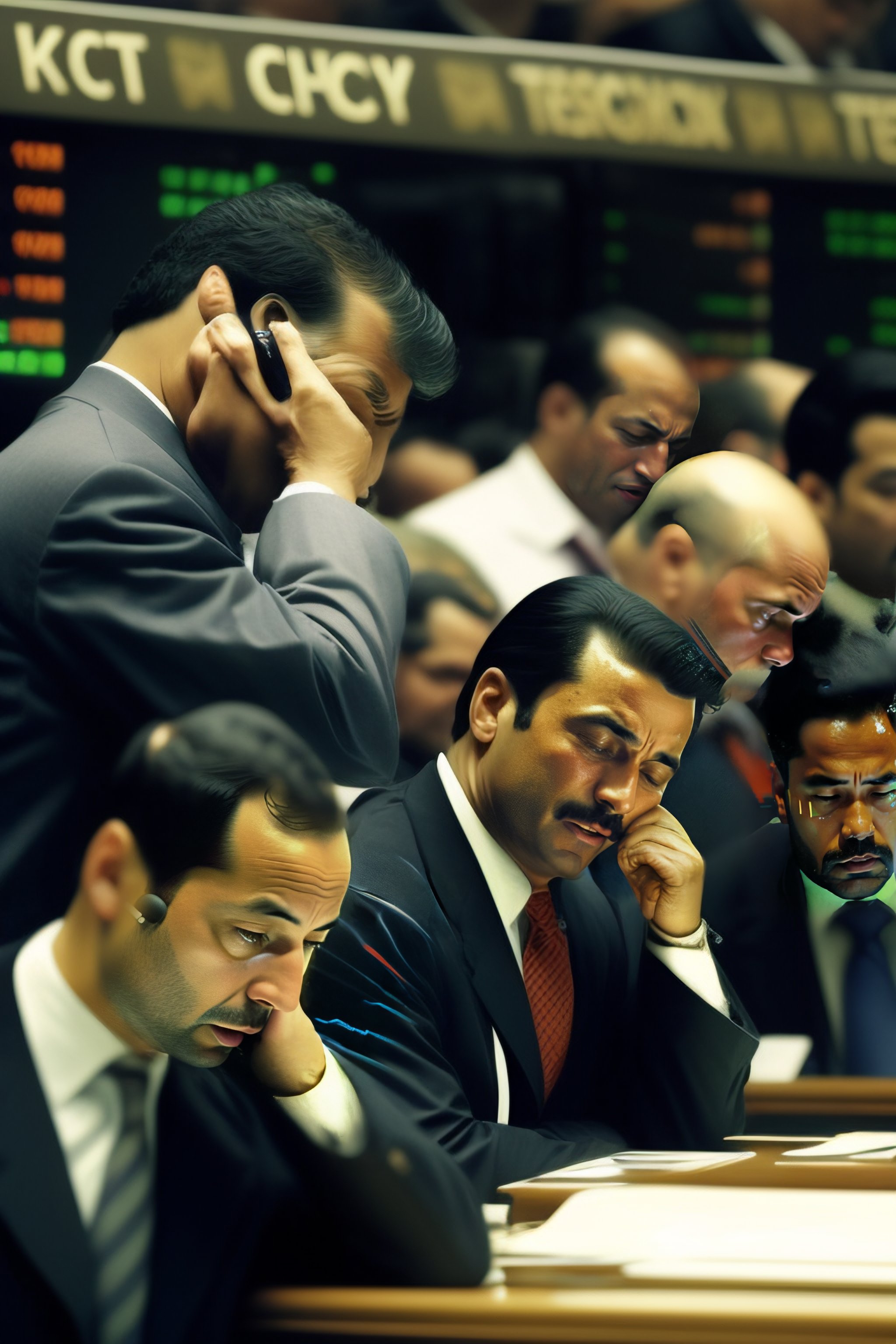 Lexica - Crying Stock traders loosing money,Markets crashing,vintage ...