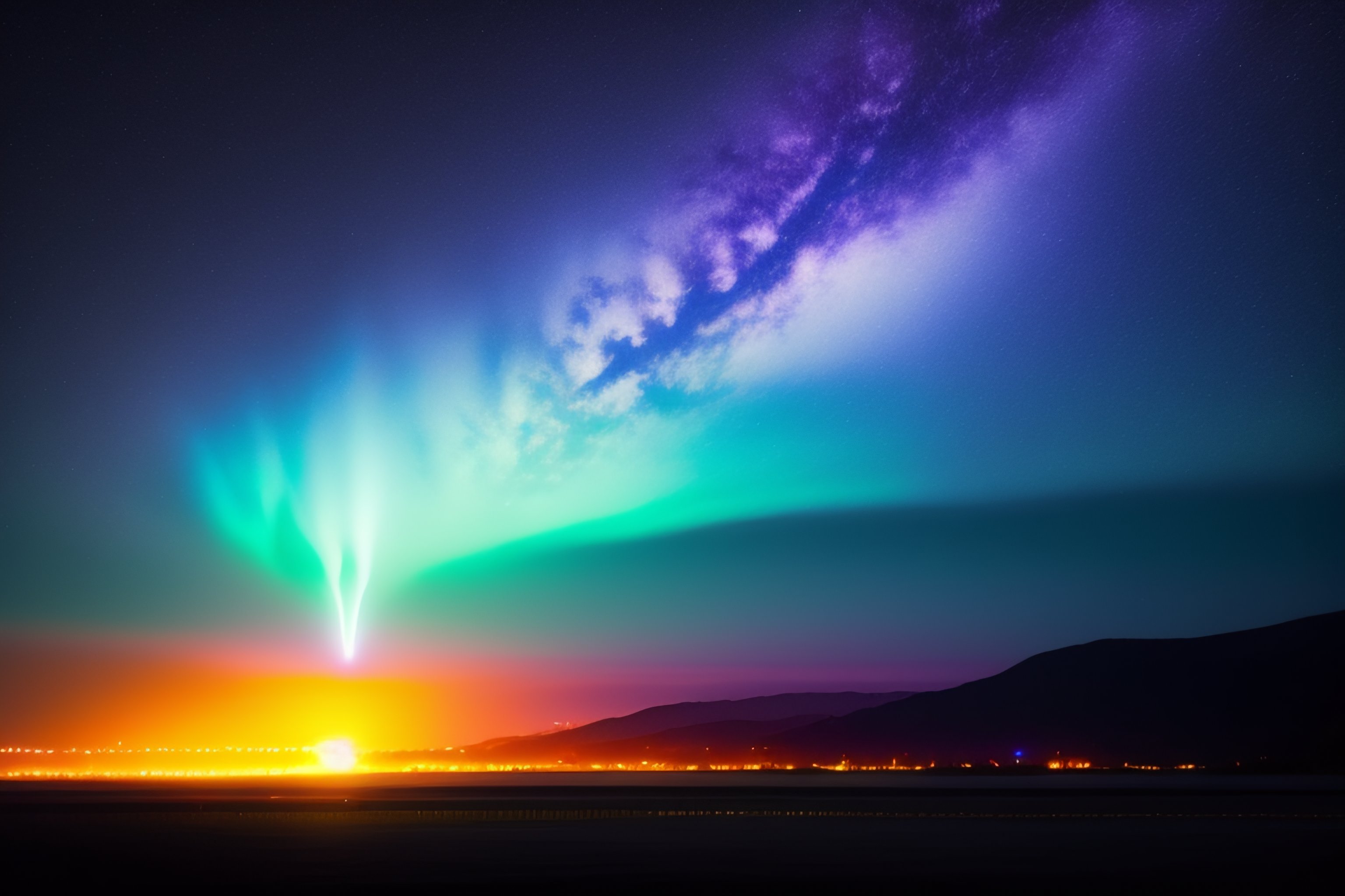 Lexica - Strange colored lights in the sky