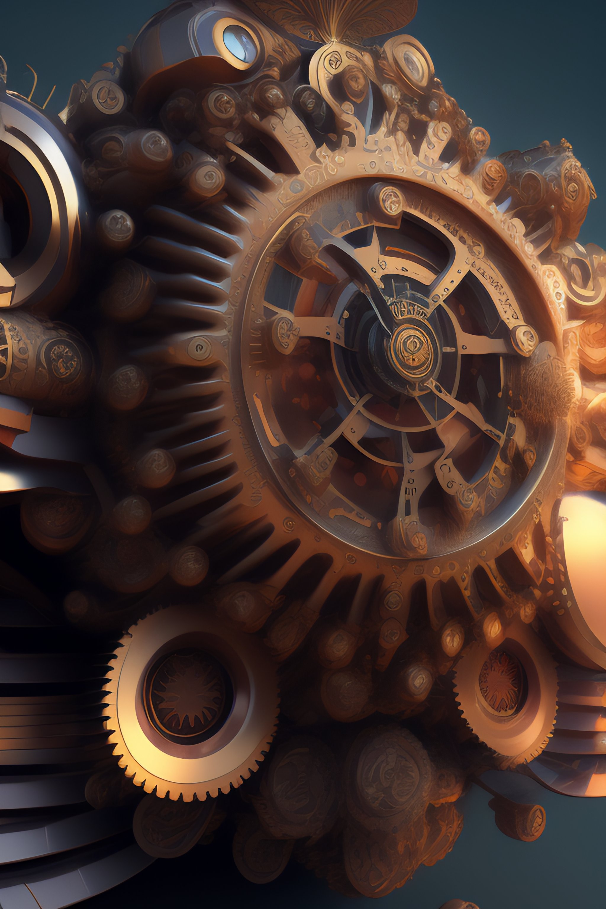 Lexica - Steampunk, science fiction, eagle, clock gears, metal, hyper ...