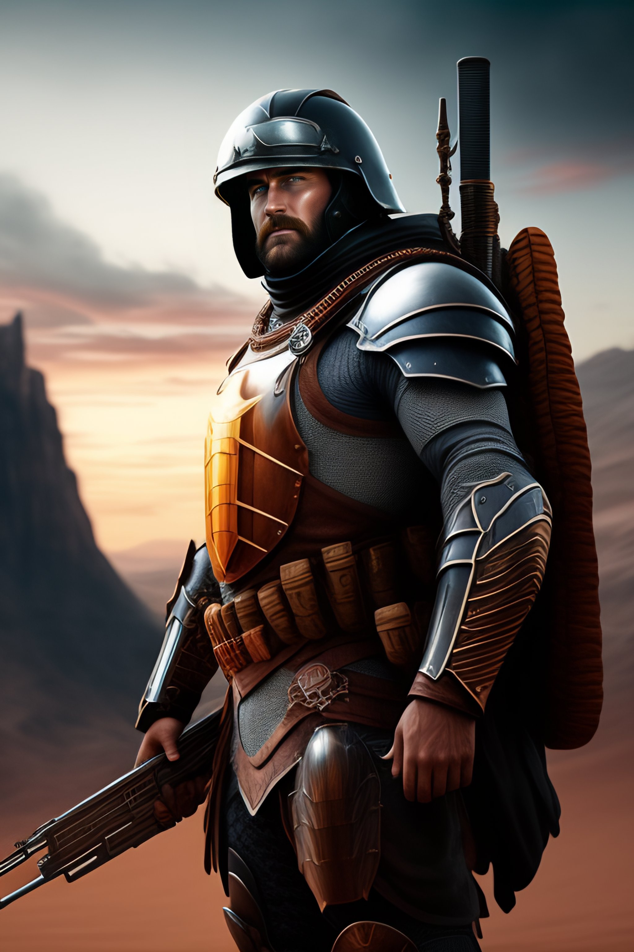 Lexica - Man with an AK-47 and a strong armor