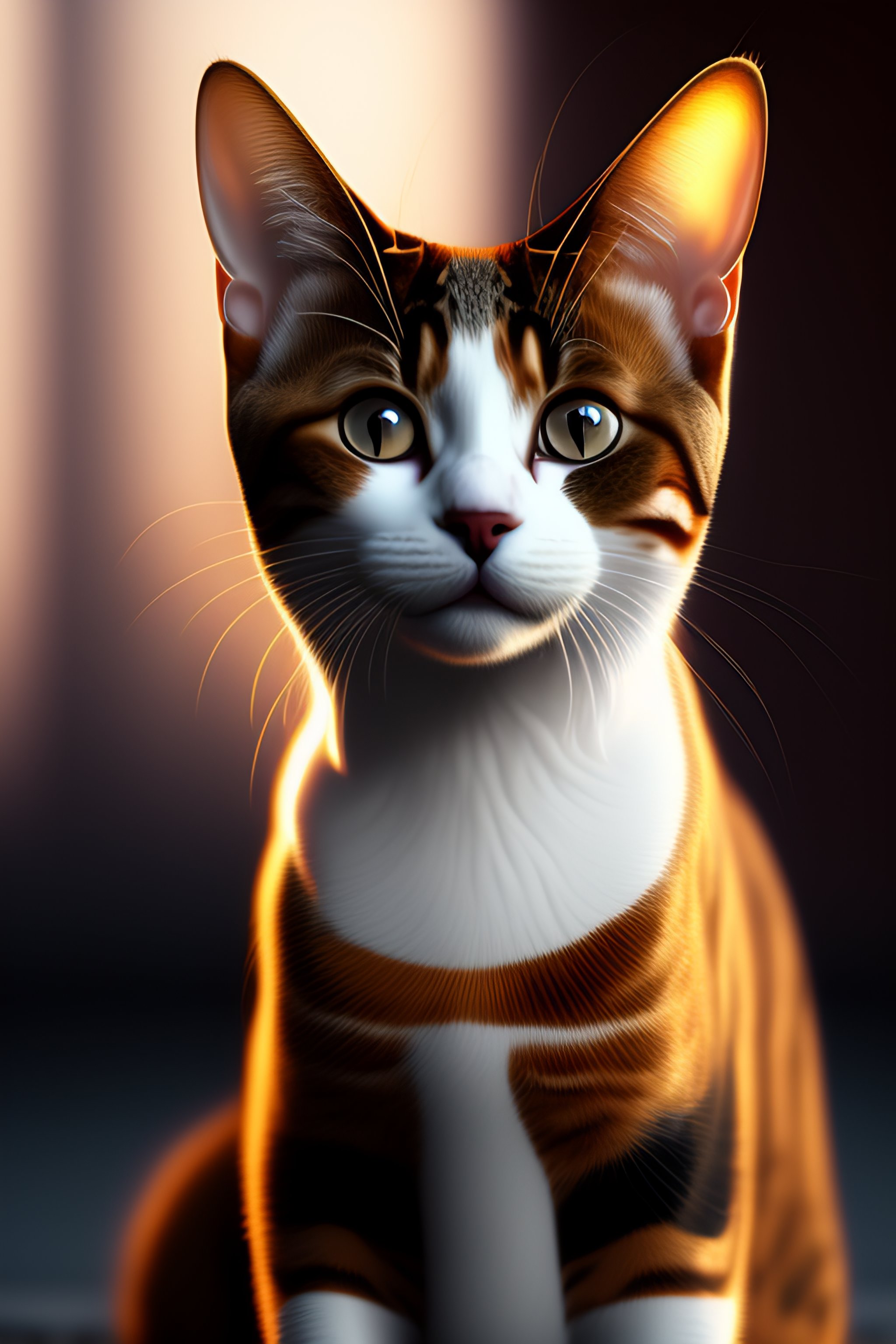 Lexica - Portrait of a cute cat by elke vogelsang!!!, 8 k ultra ...