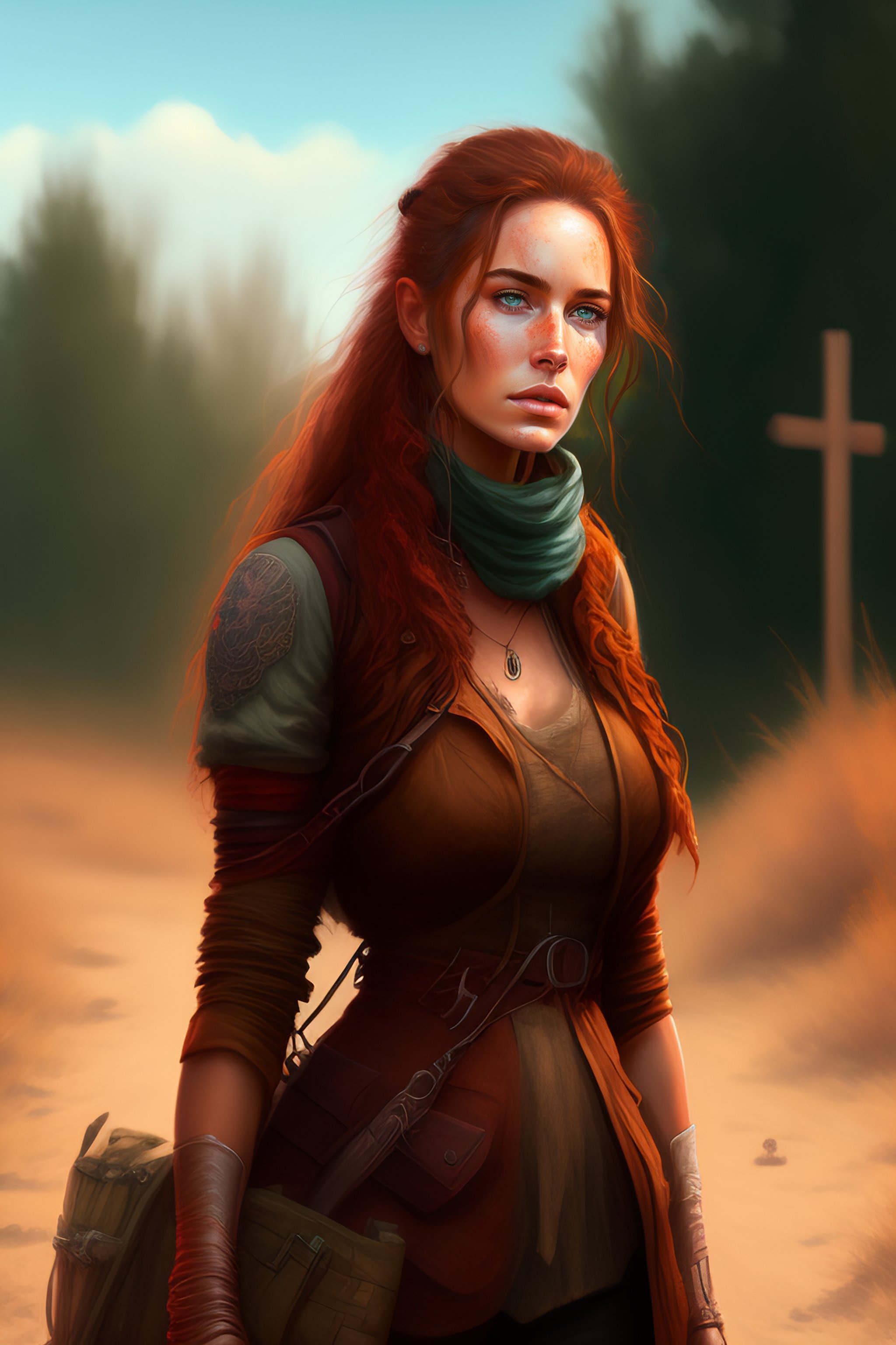 Lexica - A full body portrait of a beautiful female survivor apocalypse ...