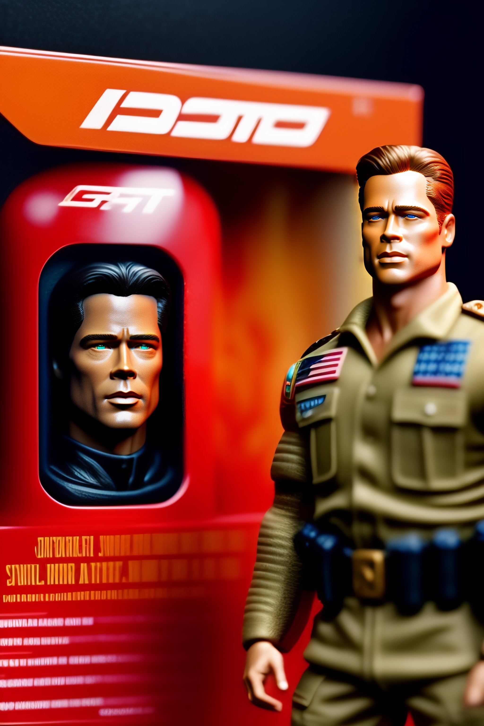 Lexica - Brad pitt as GI Joe action figure toy