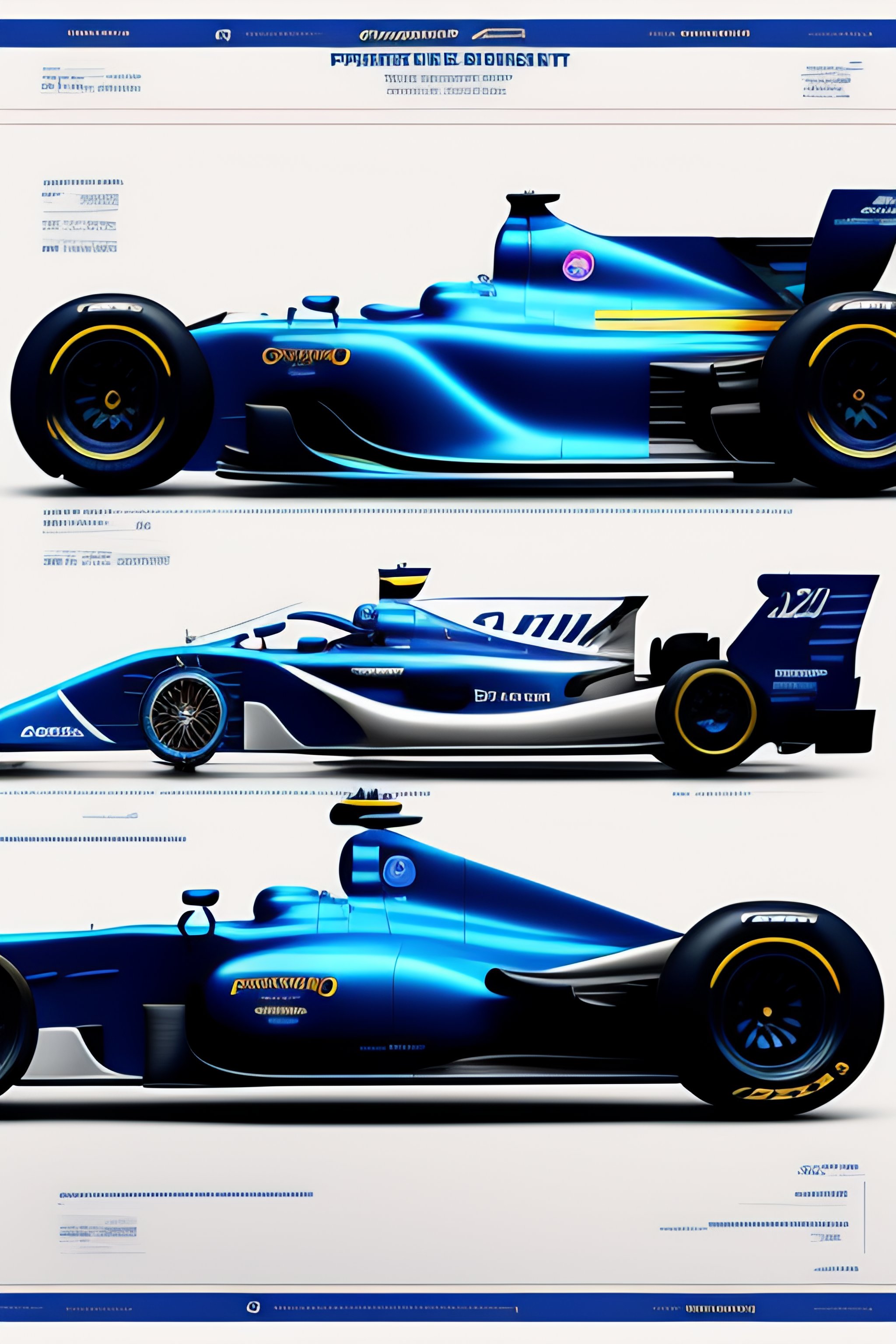 Lexica - Blueprint of formula racing car