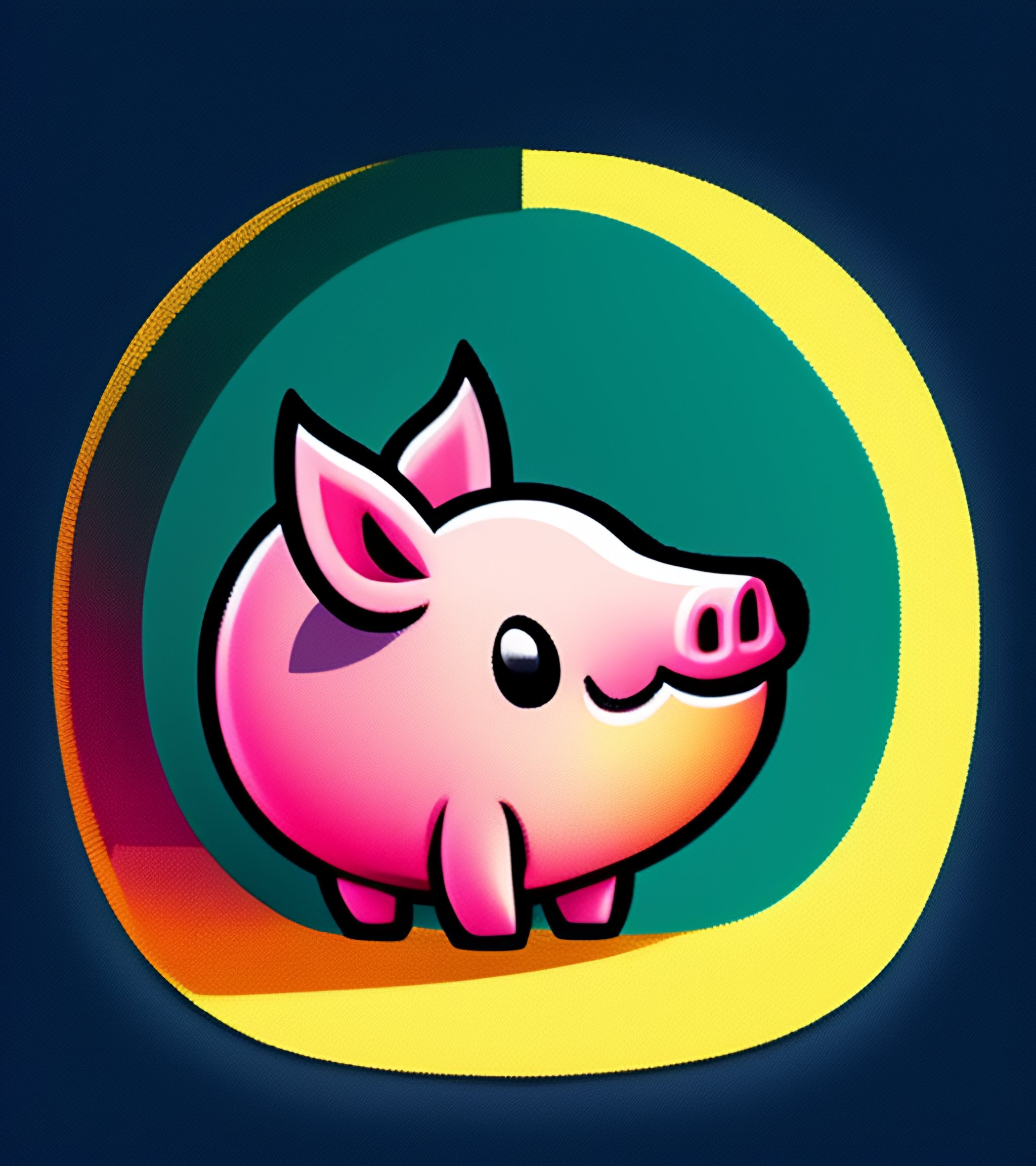 Lexica - Cute flying pig, gambling at casino , cartoon logo, simple, 2d ...