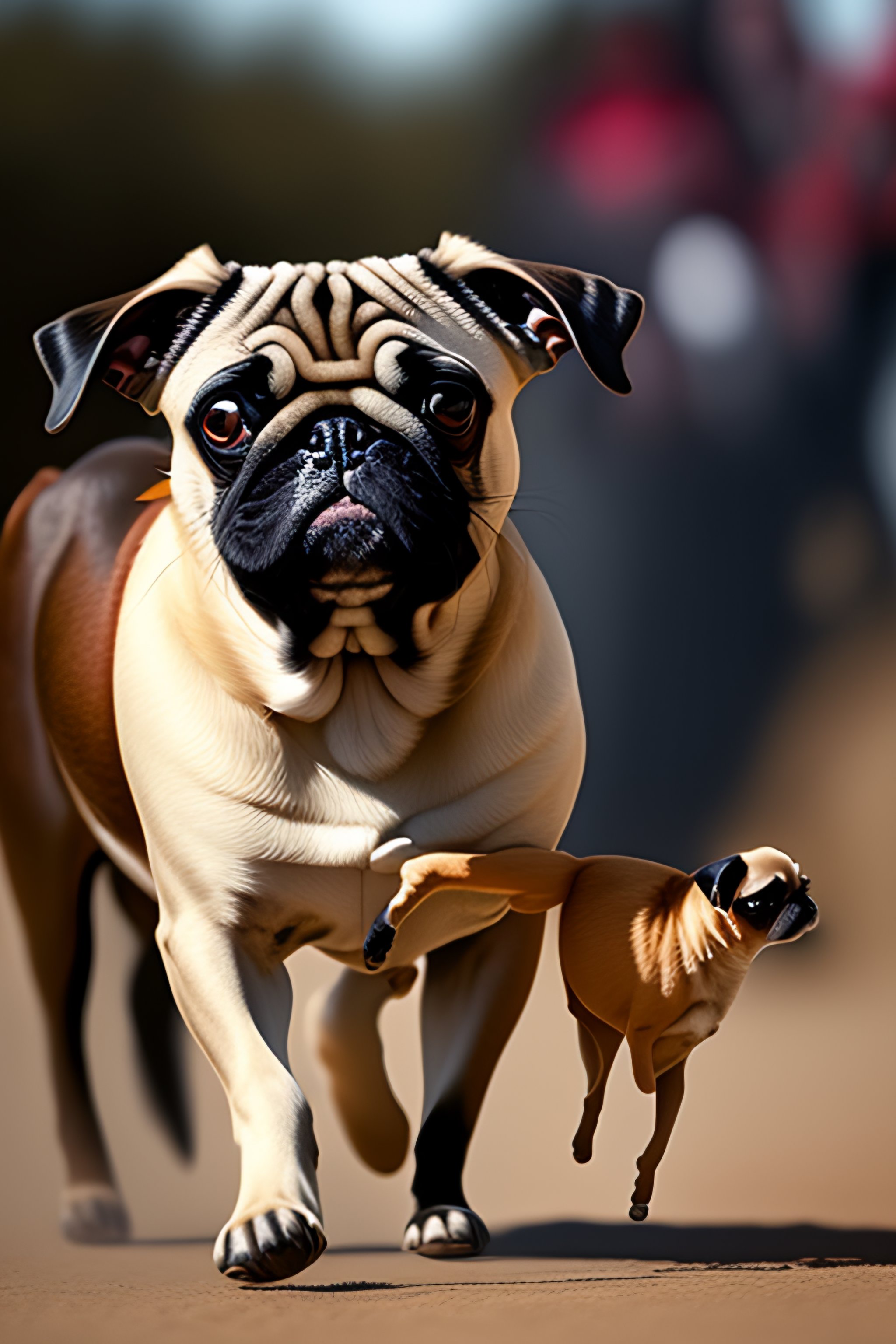 Lexica - Pug bailando con una vaca