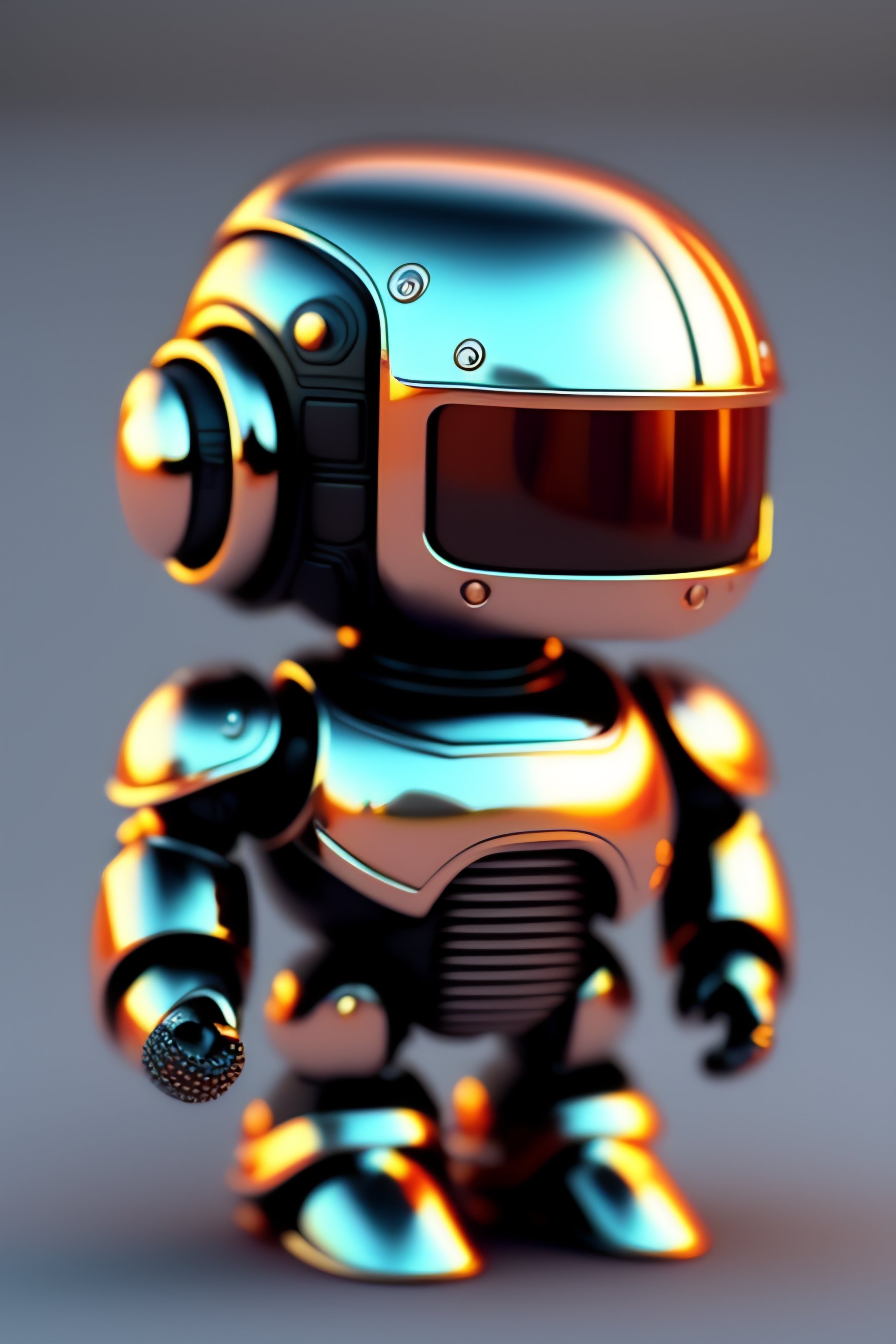 Lexica - Cute 3d render cartoon of toy art robocop