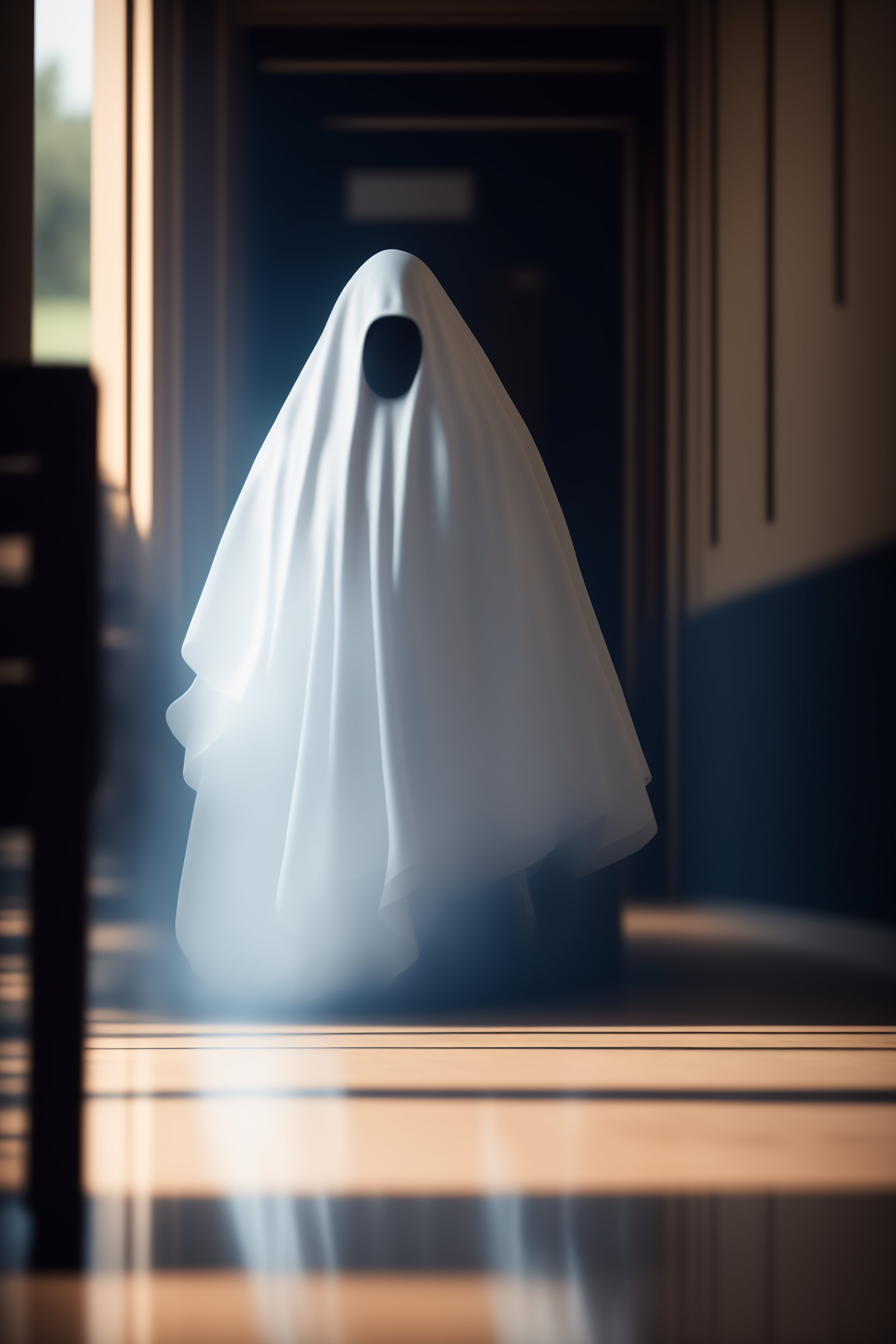 Lexica - A ghost at school , cinematic scene , extra realistic , 8k