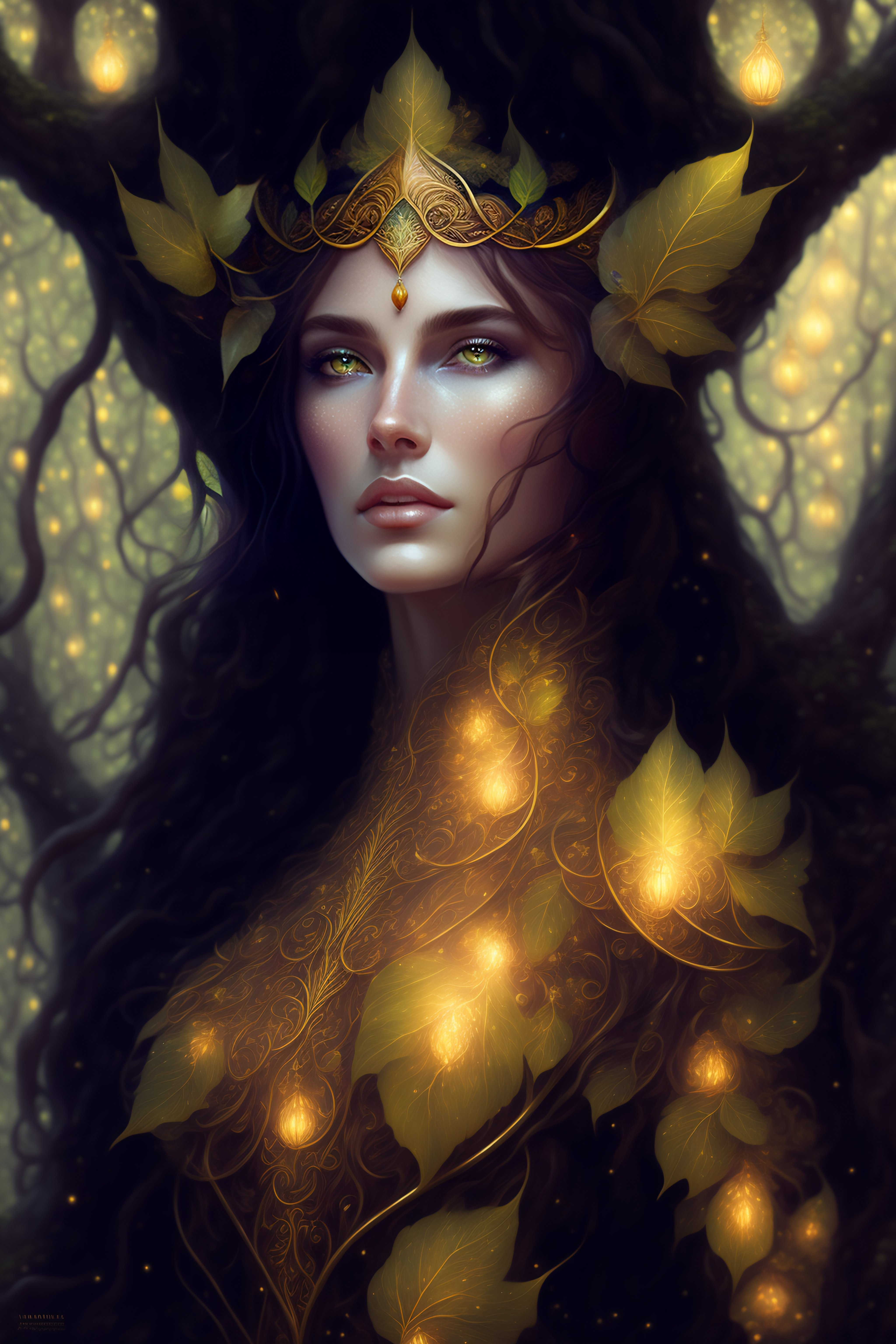Lexica - Symmetry portrait of moss king of ent of fangorn forest, glam ...