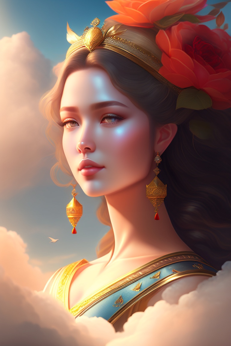 Lexica - Goddess of beauty, around the cloud and sunlight, ancient ...