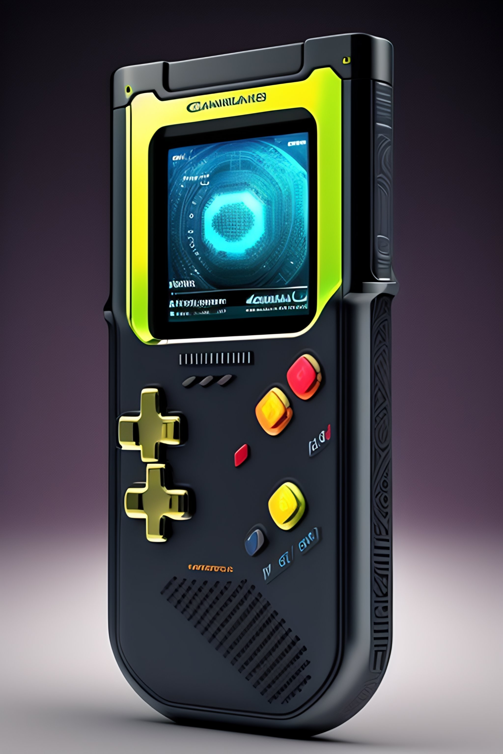 Lexica - Futuristic mechanical gameboy console. highly detailed digital ...