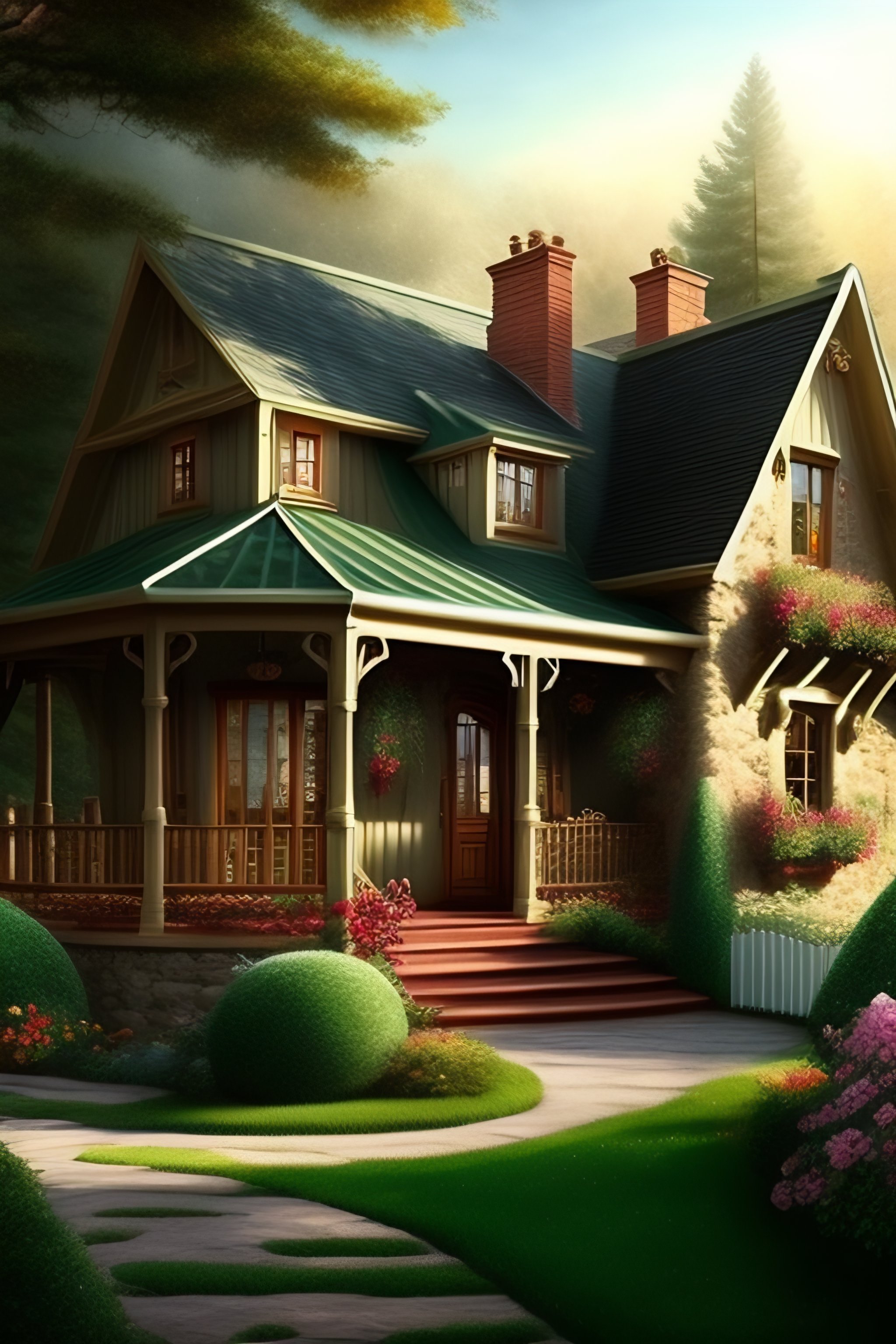 Lexica - Elegance glamorous vintage old cottage