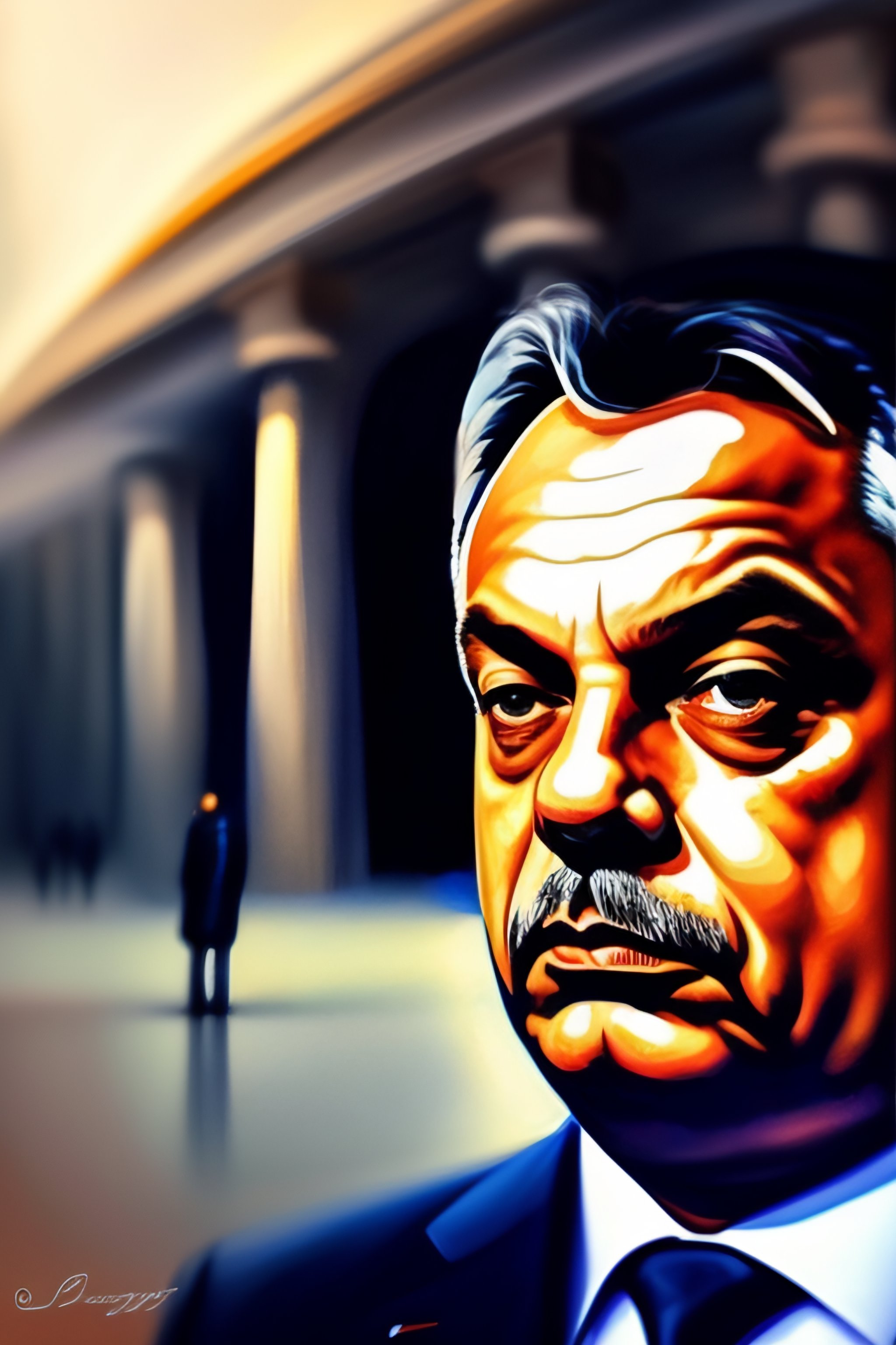 Lexica - Viktor orban selfie with detailed eyes by Tomasz Bagiński ...