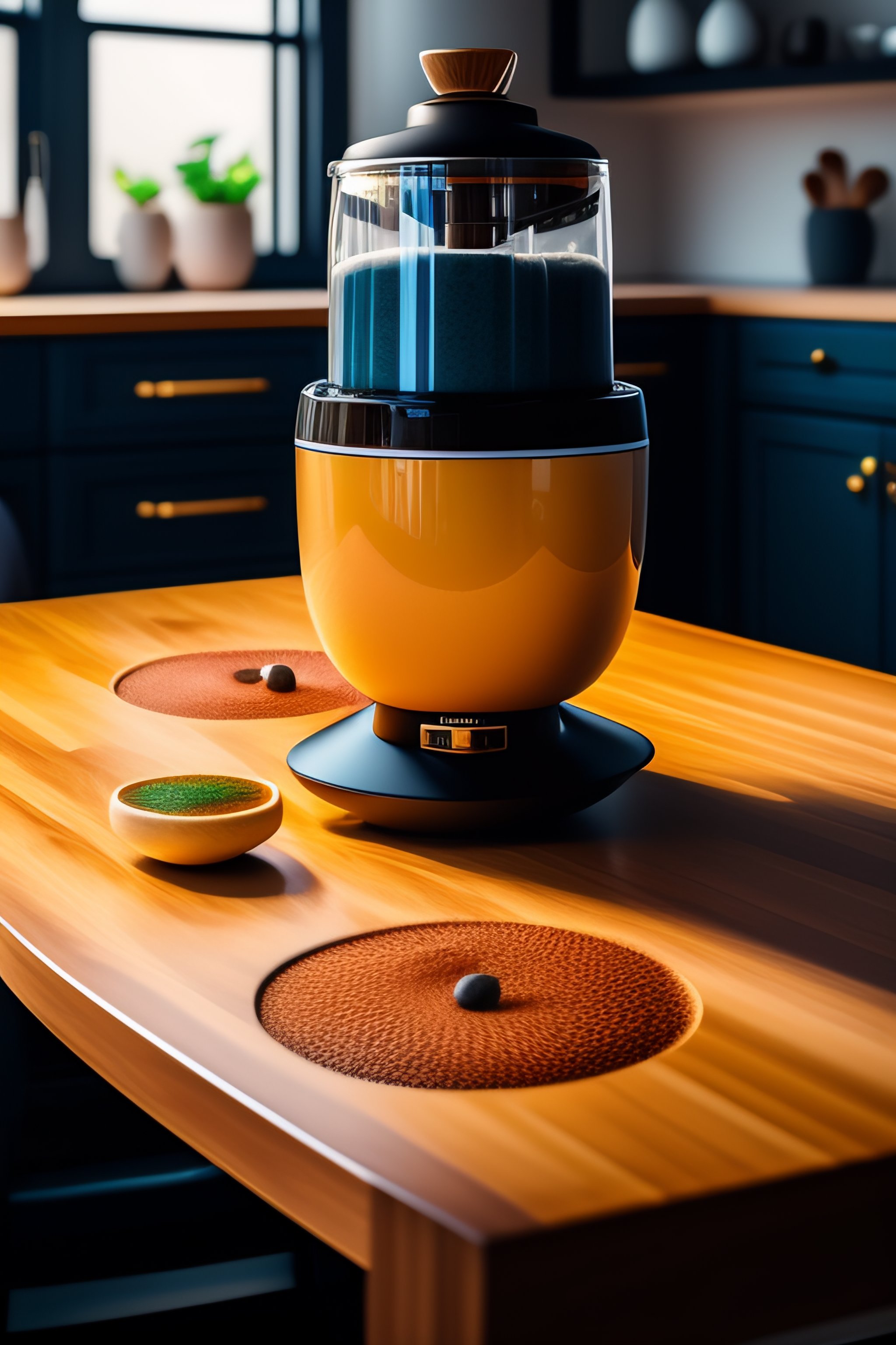 Lexica - A photo of a blender with the whole solar system inside on a ...